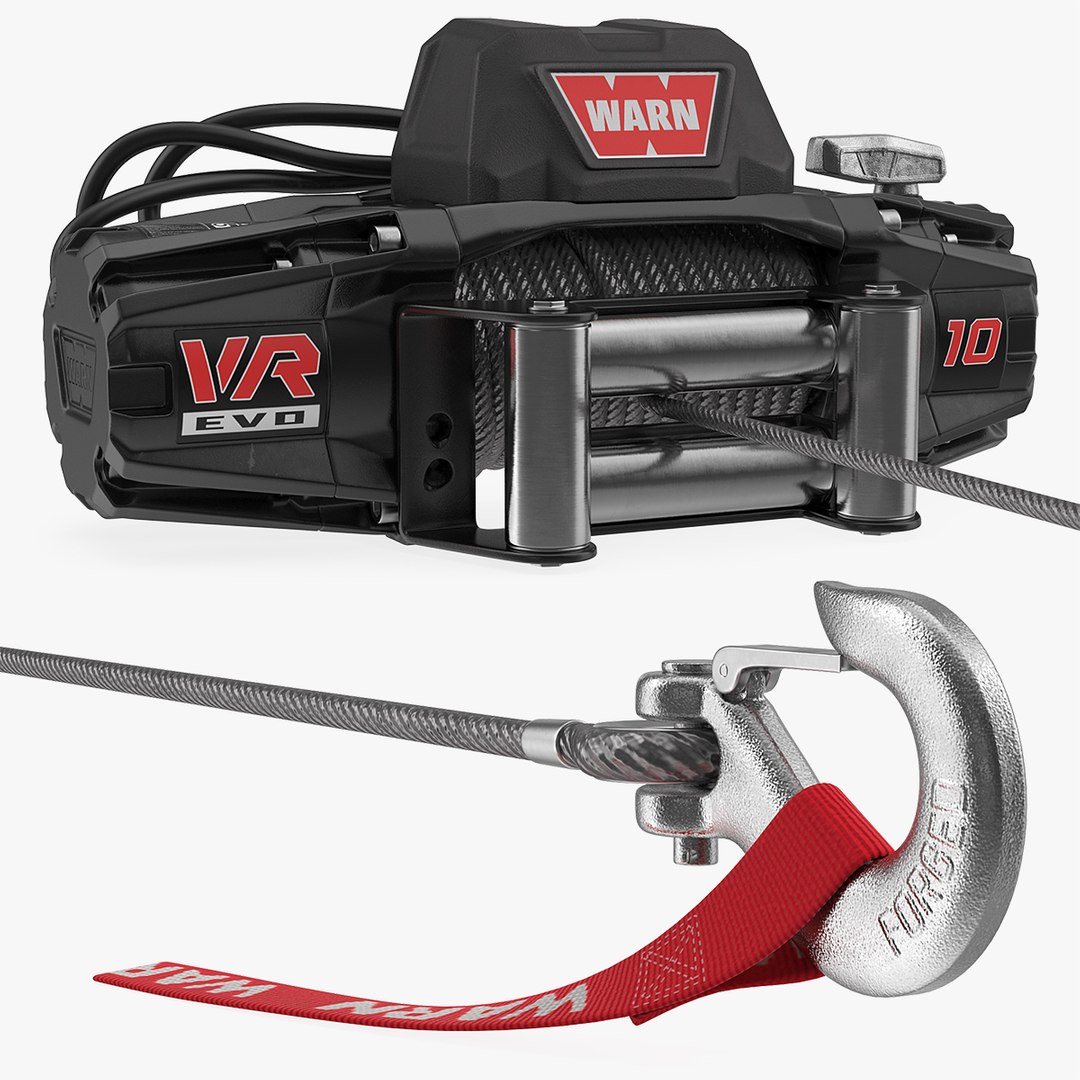 Unwound cable electric winch 3D model - TurboSquid 1647384
