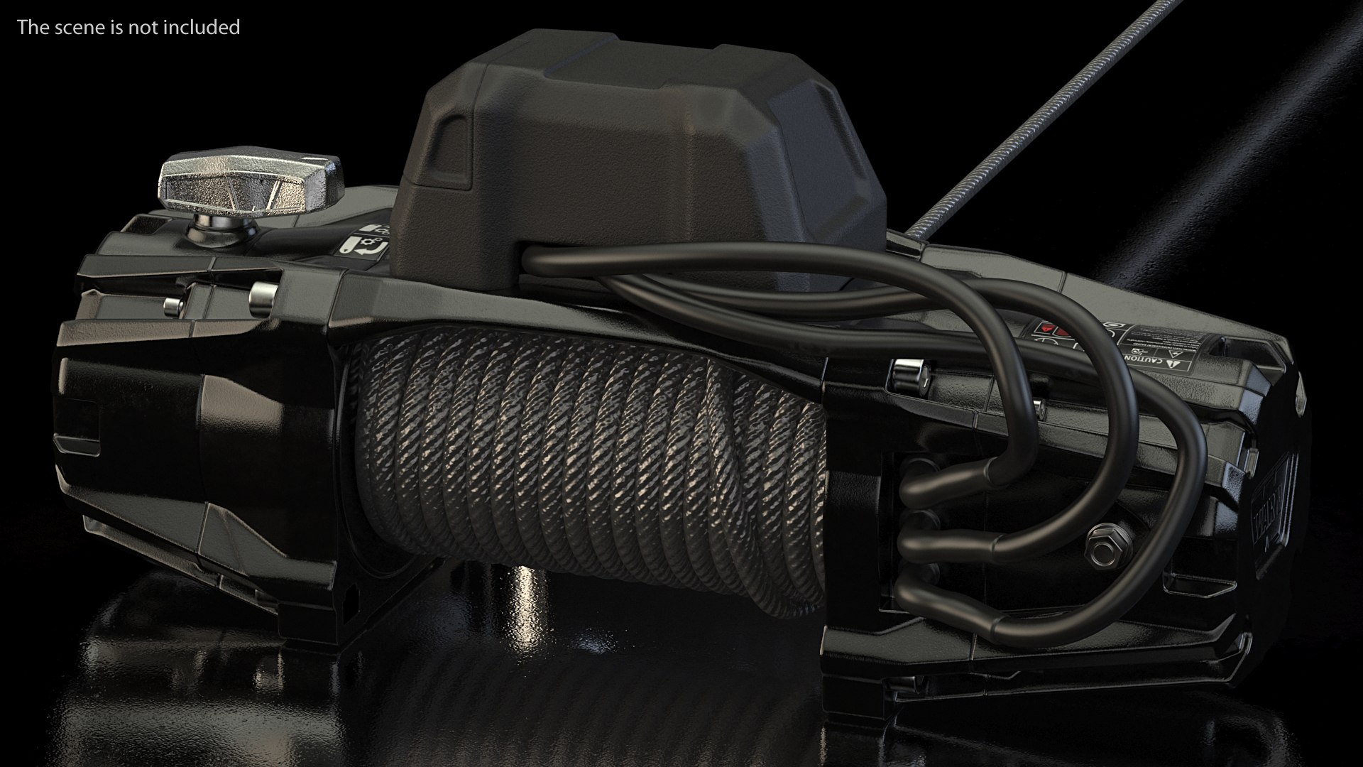 Unwound cable electric winch 3D model - TurboSquid 1647384