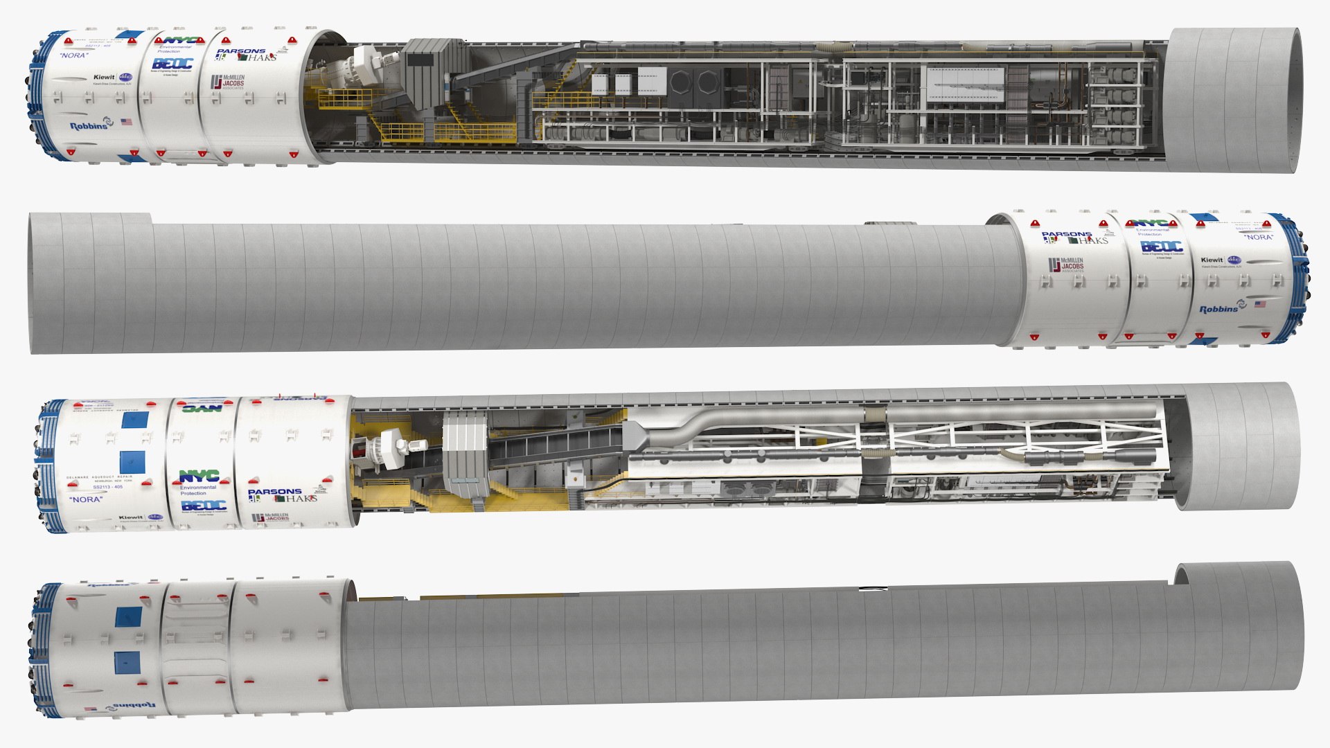 3D nora tunnel boring machine - TurboSquid 1436204