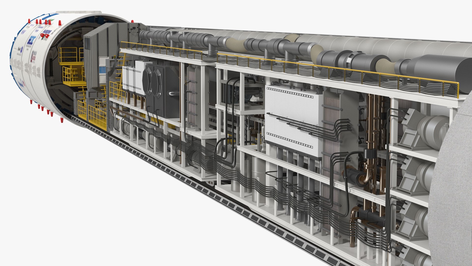 3D nora tunnel boring machine - TurboSquid 1436204