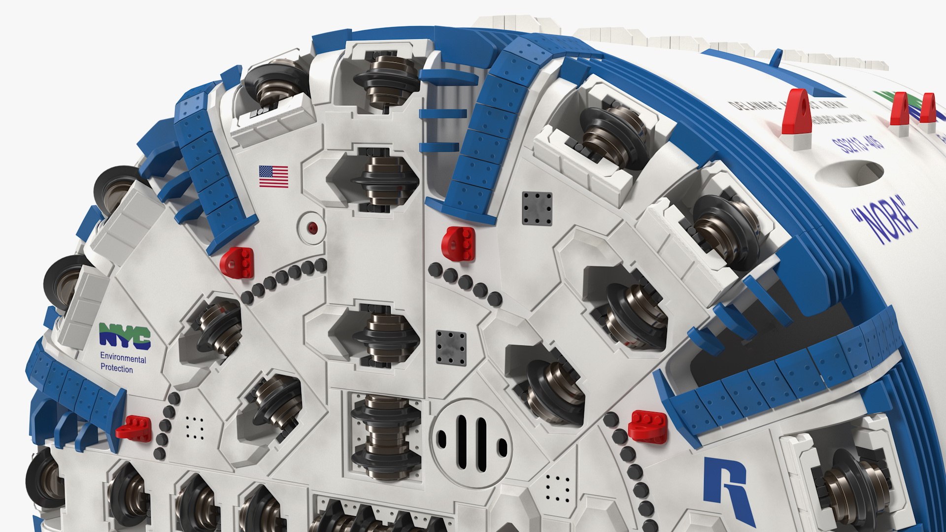 3D nora tunnel boring machine - TurboSquid 1436204