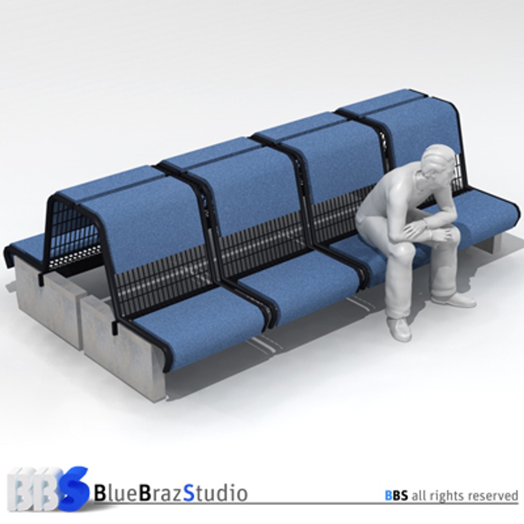 Airport Seat 3d Model