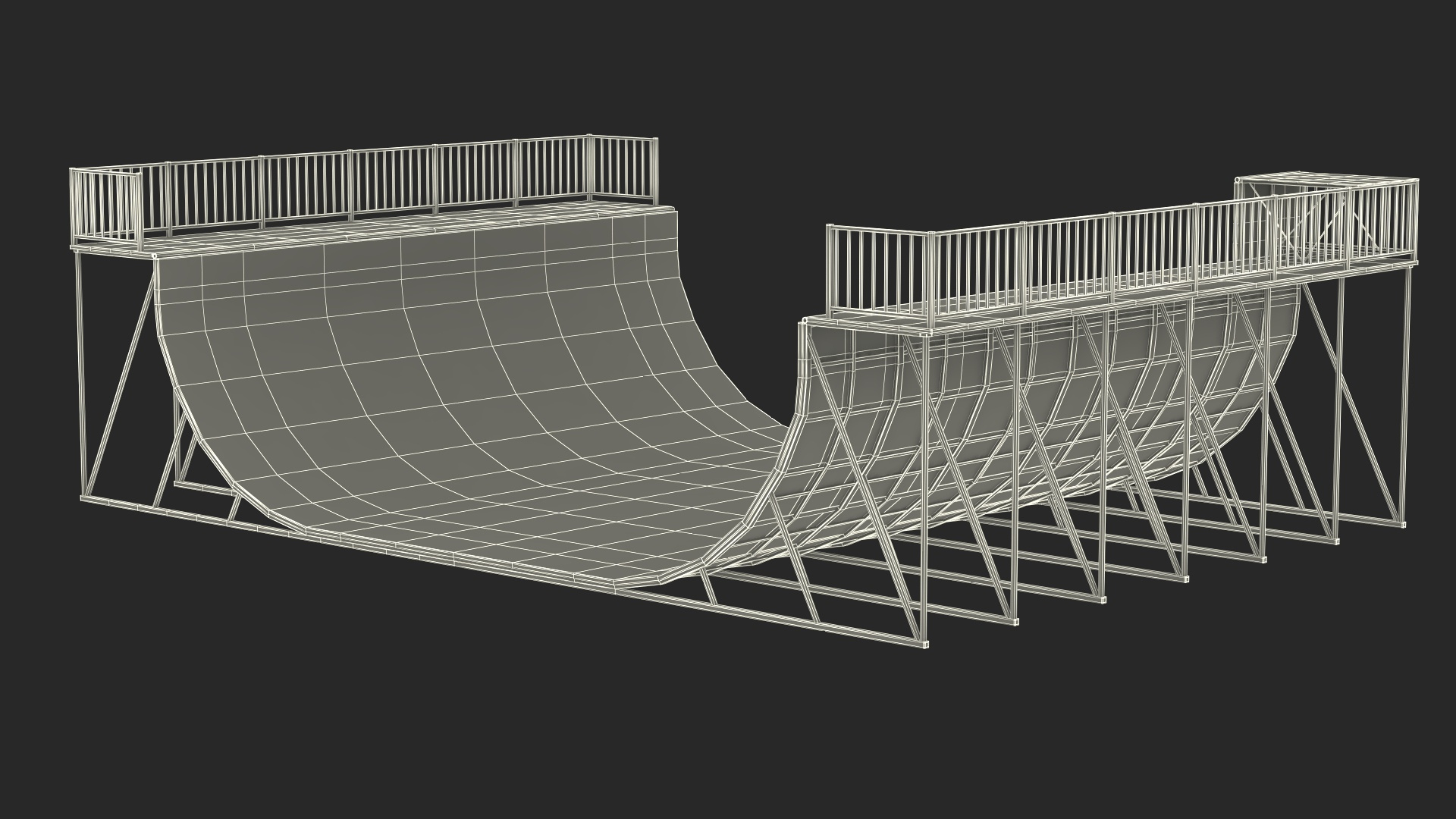 3D Extreme Sports Half Pipe - TurboSquid 2307234