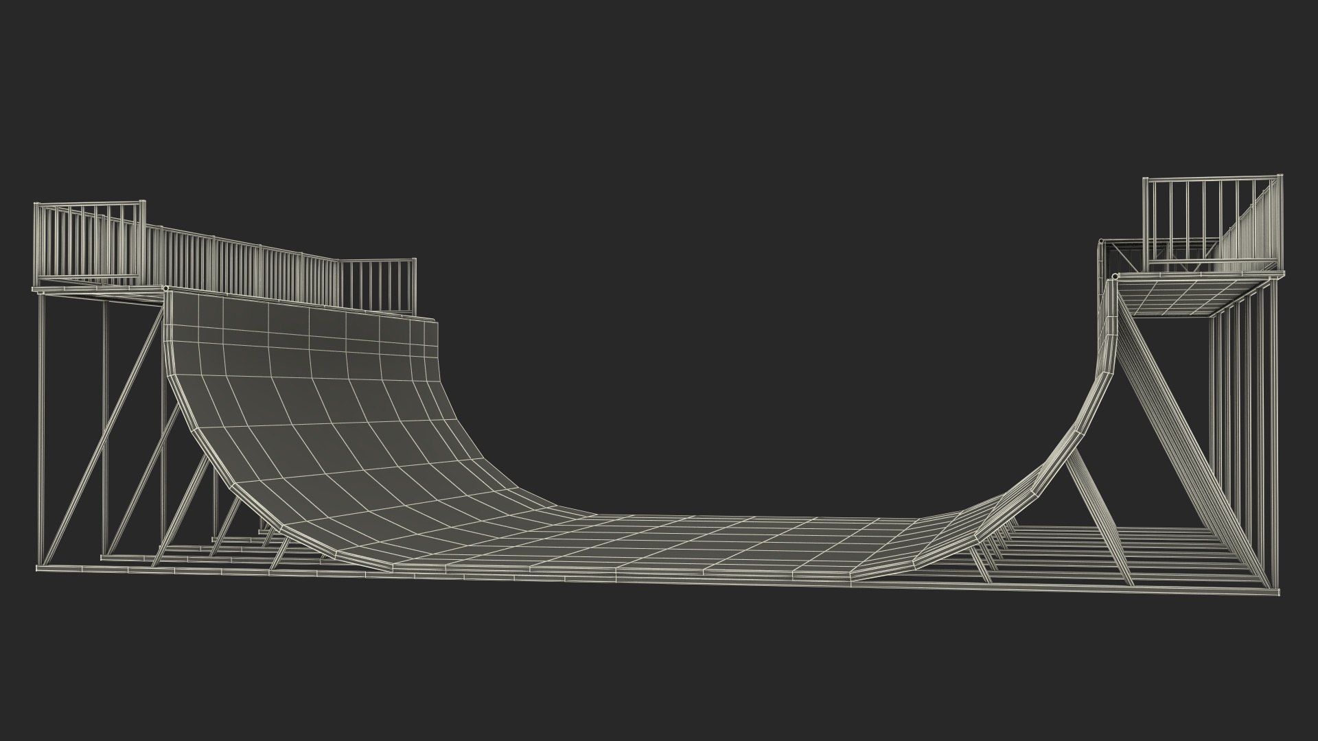 3D Extreme Sports Half Pipe - TurboSquid 2307234