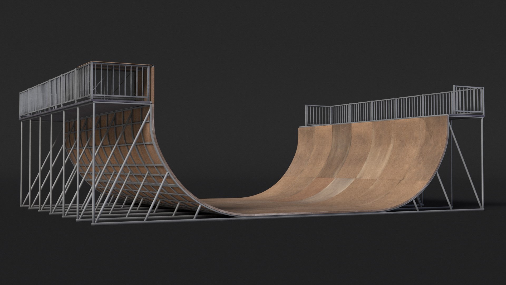 3D Extreme Sports Half Pipe - TurboSquid 2307234