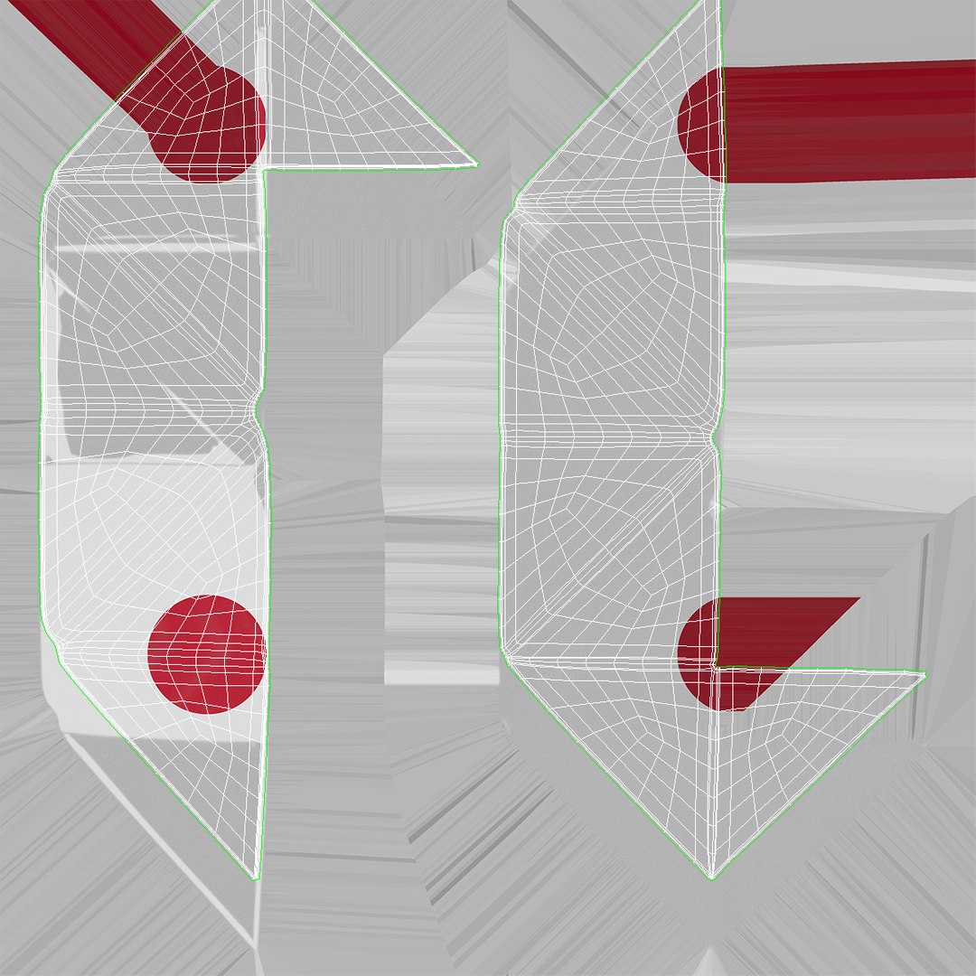 3D Flag Folded Triangle Japan Model - TurboSquid 1570914