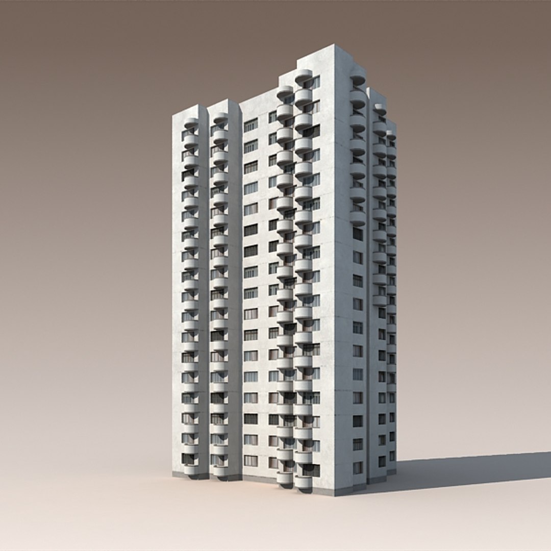 High-rise Building 3d 3ds