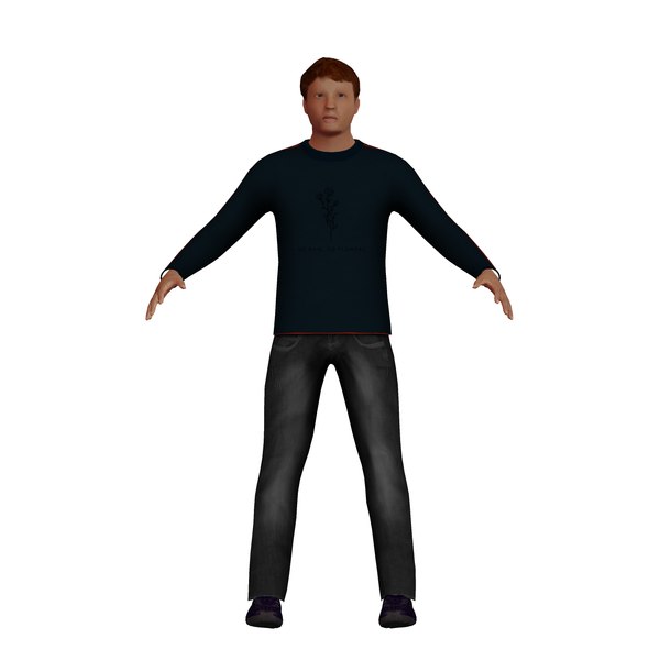 3D low-poly hispanic male red model - TurboSquid 1659210