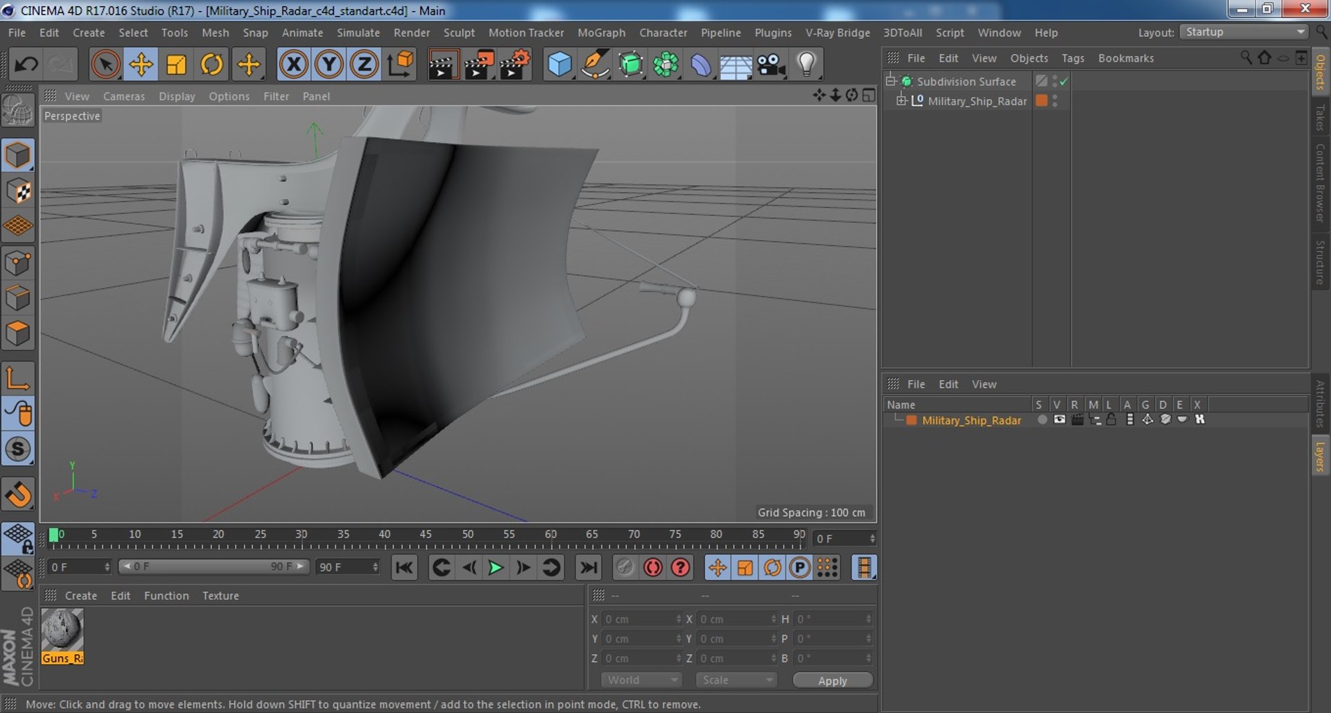 3D Military Ship Radar - TurboSquid 1548375