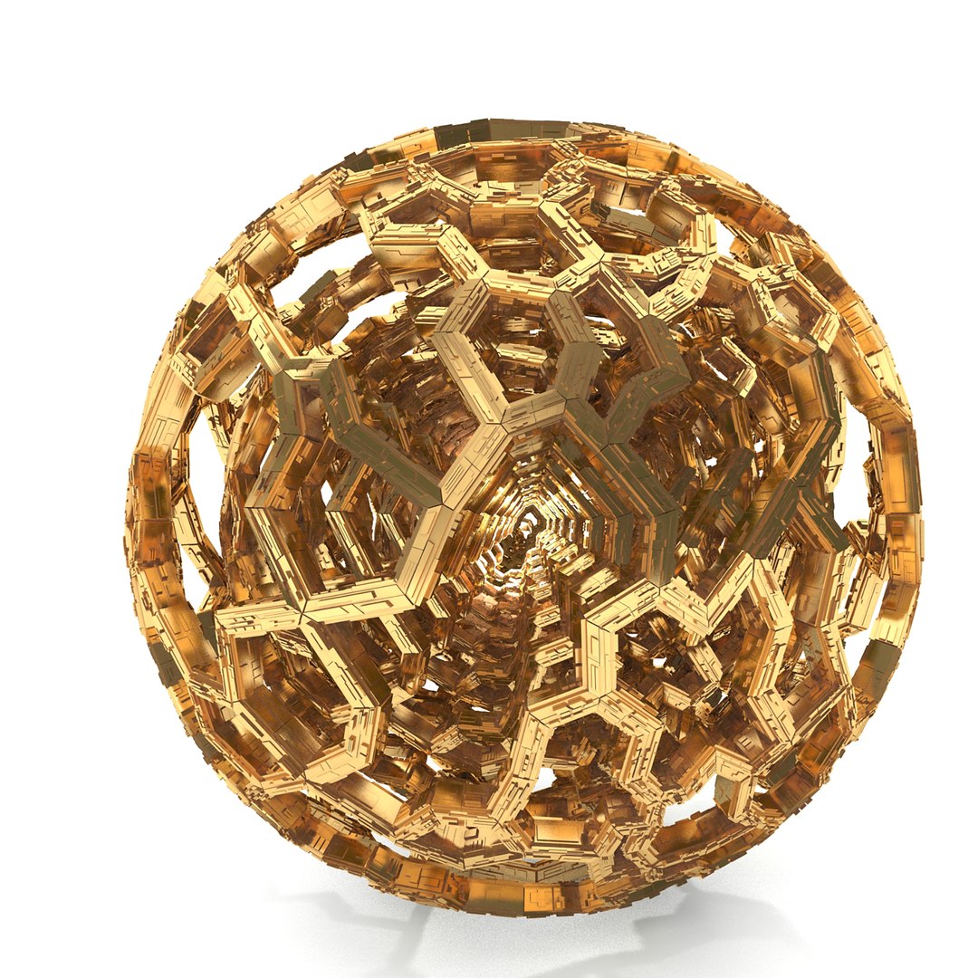 3D Fractal Greeble Sphere 02 Model - TurboSquid 1877008