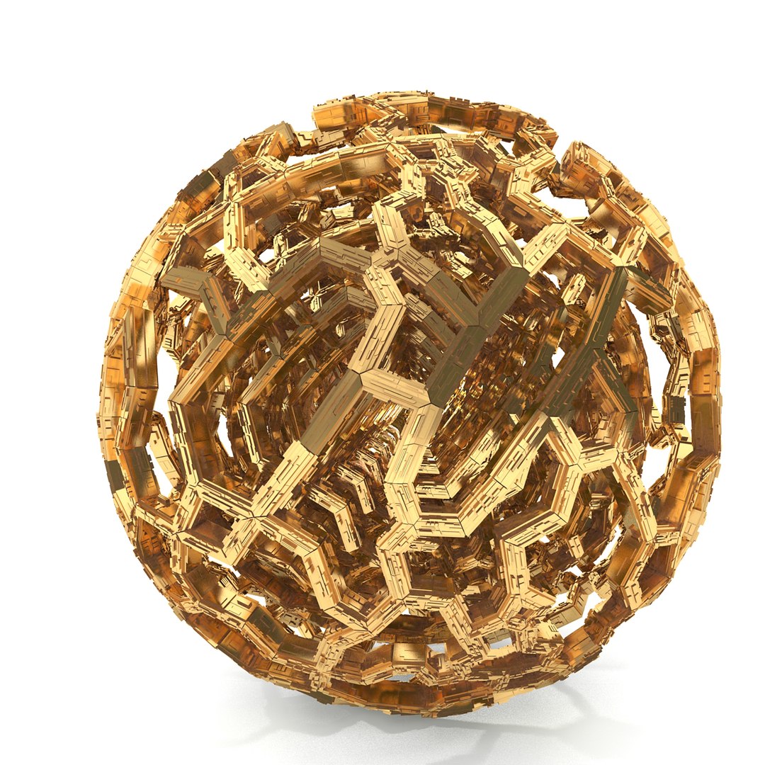 3D Fractal Greeble Sphere 02 Model - TurboSquid 1877008