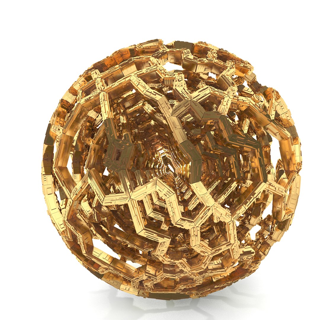 3D Fractal Greeble Sphere 02 Model - TurboSquid 1877008
