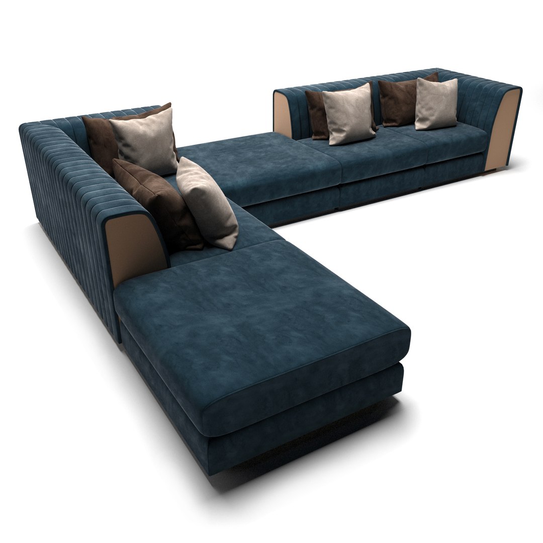 Laskasas Harry Modular Sofa 3D Model - TurboSquid 1865777