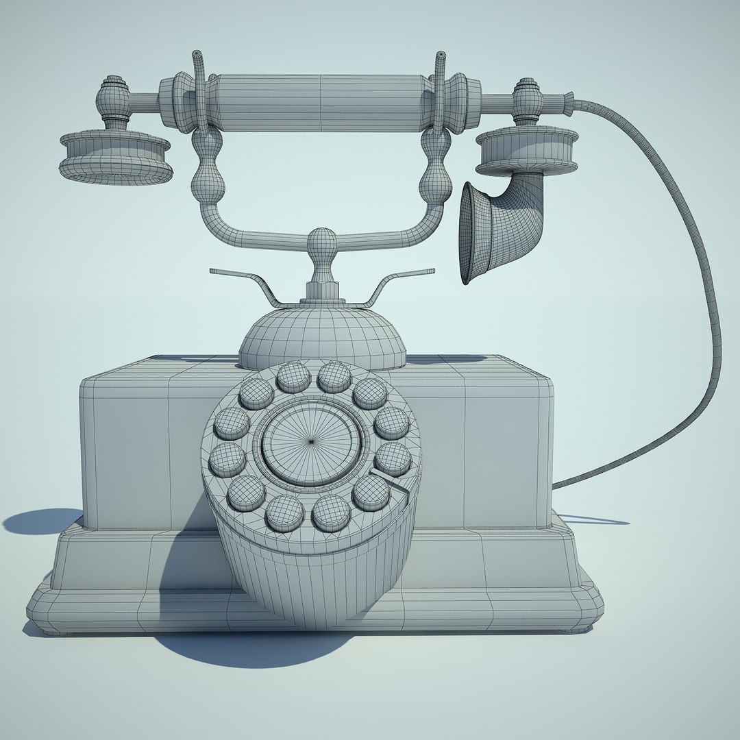 3d Model Phone Retro