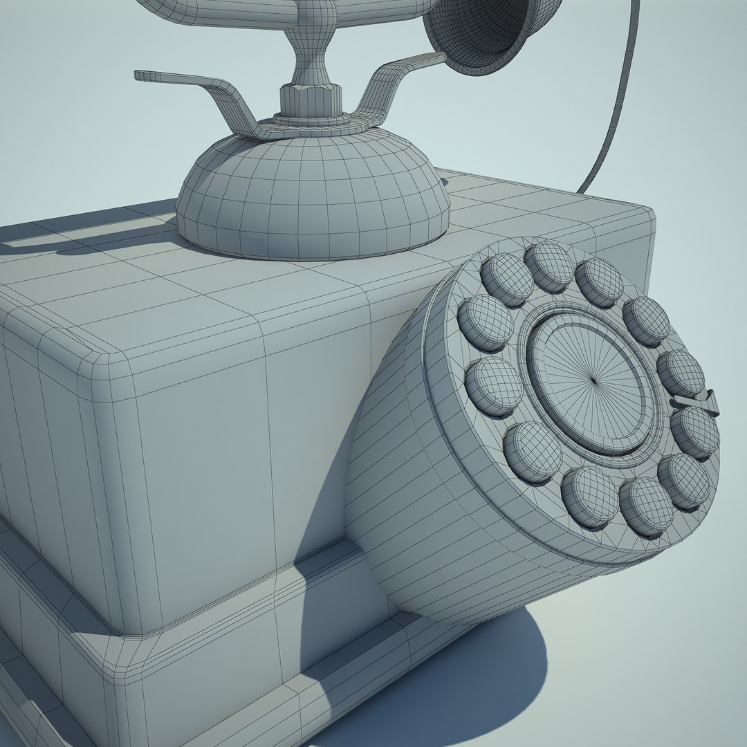 3d Model Phone Retro
