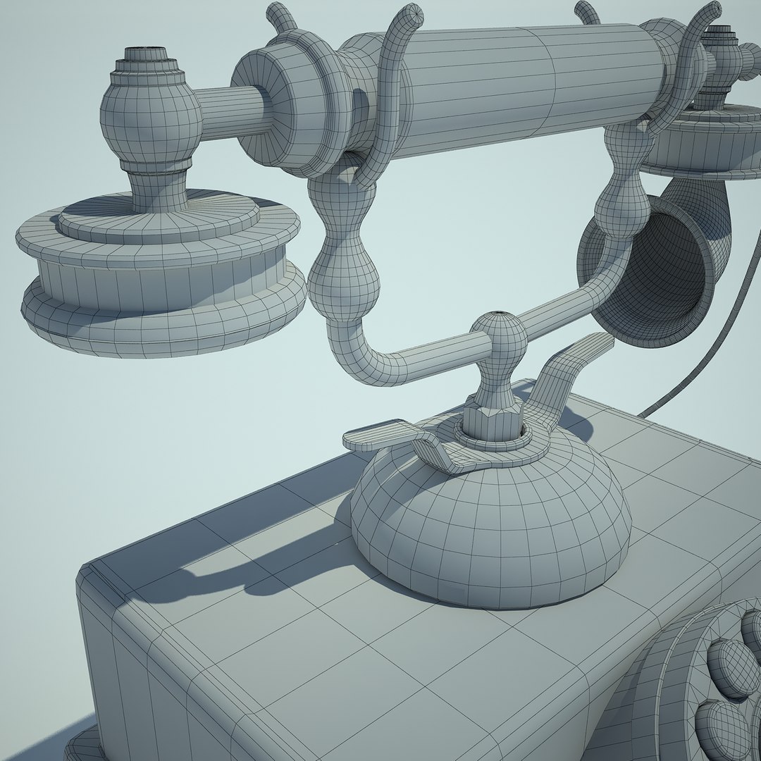 3d Model Phone Retro