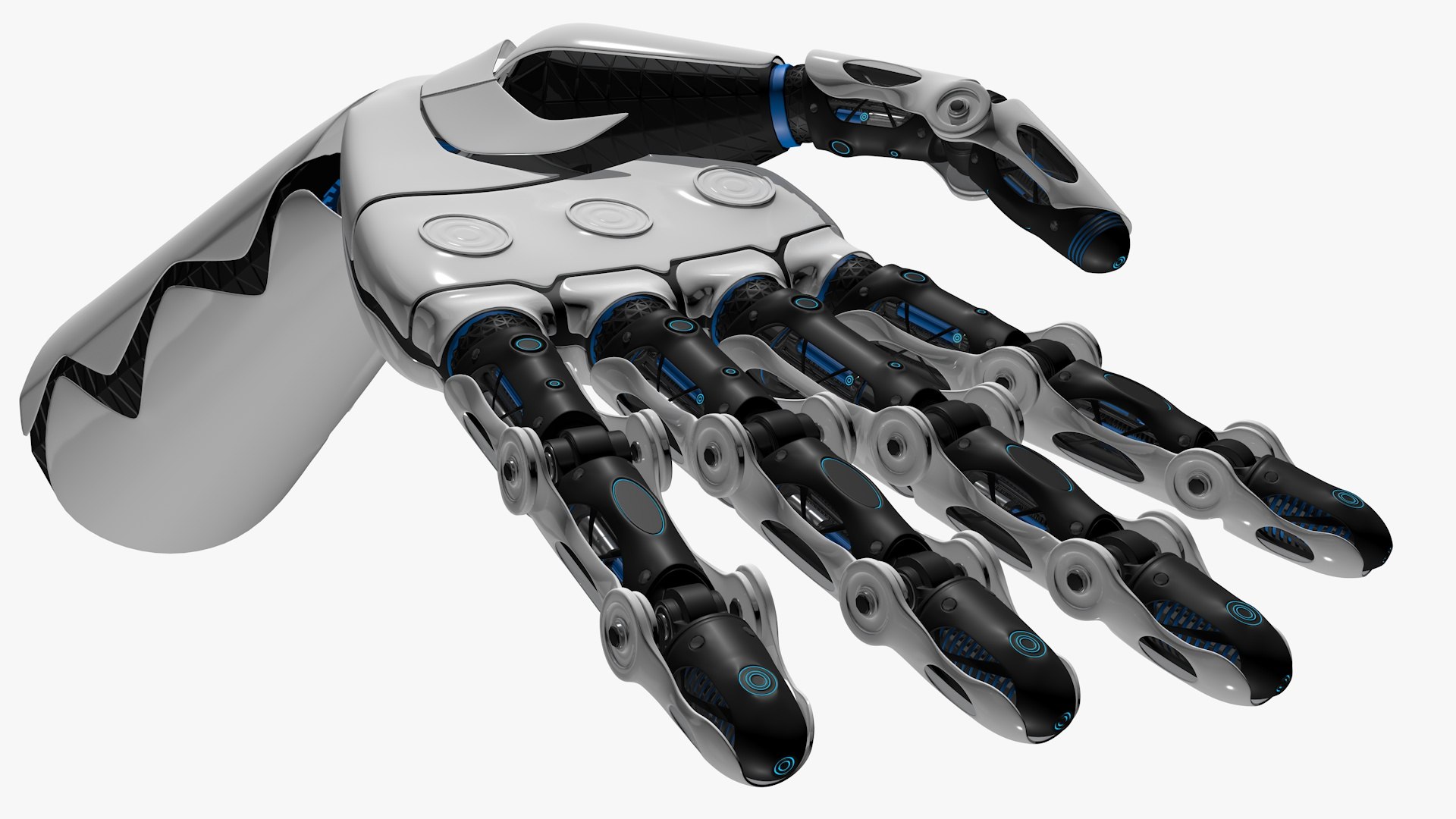 3D White Human Shaped Robot Hand - TurboSquid 2111611