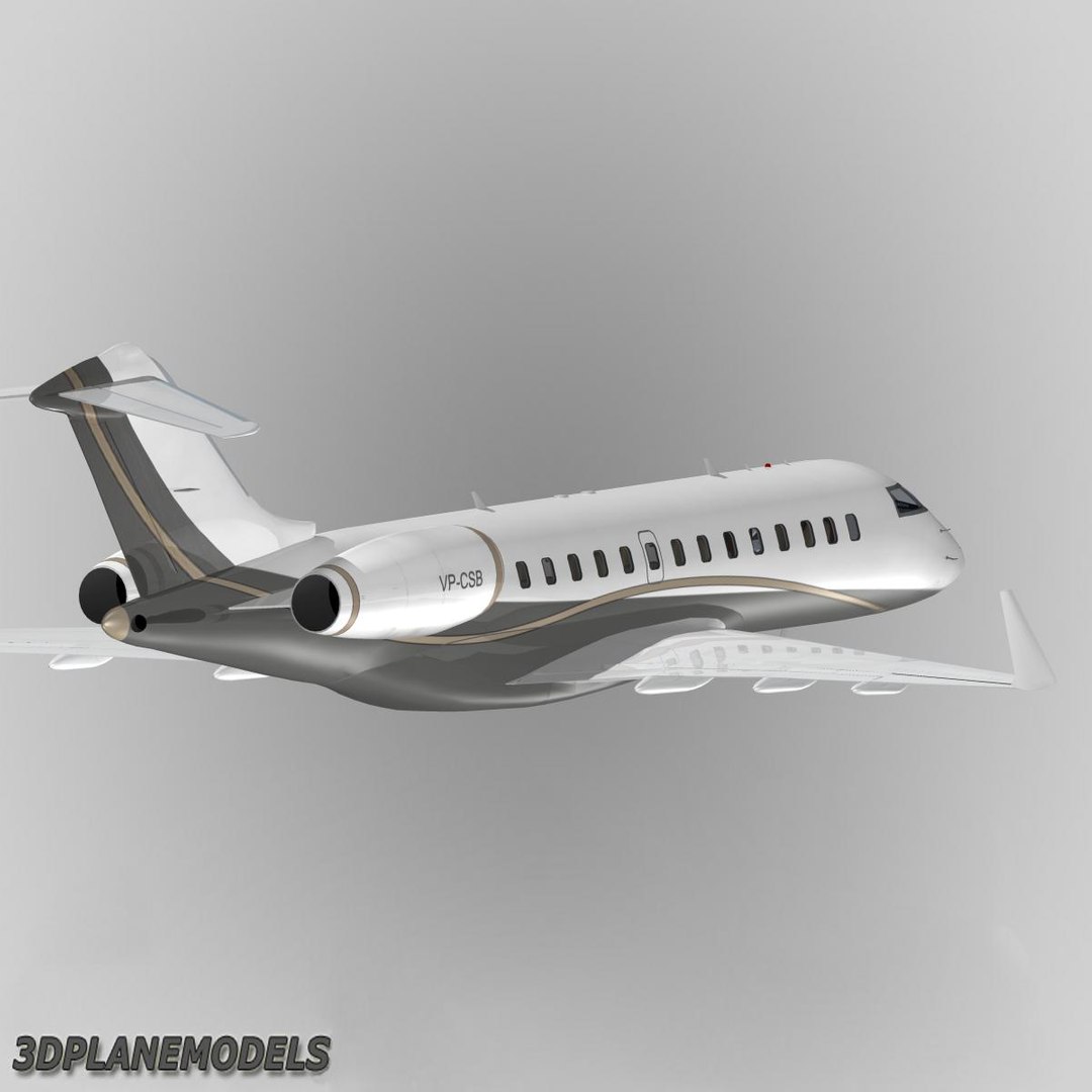 3d Model Bombardier Global 5000