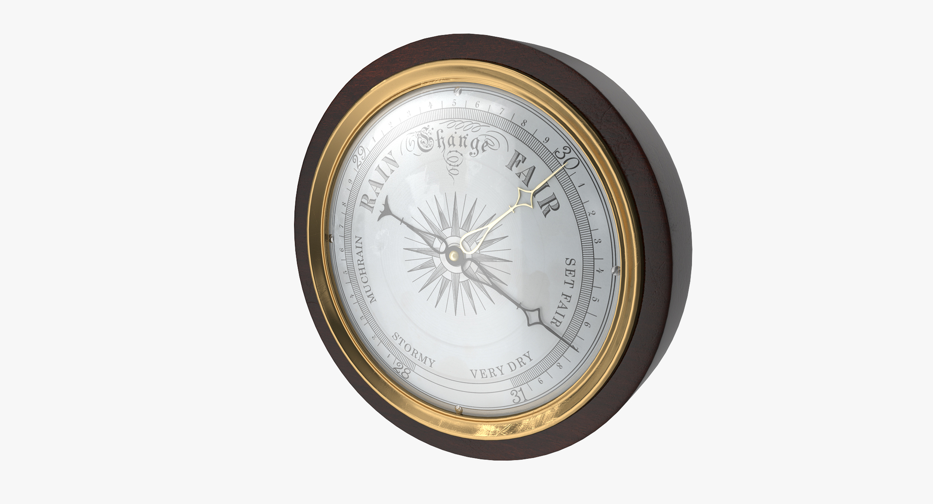 Antique Barometer 3D Model - TurboSquid 1291411