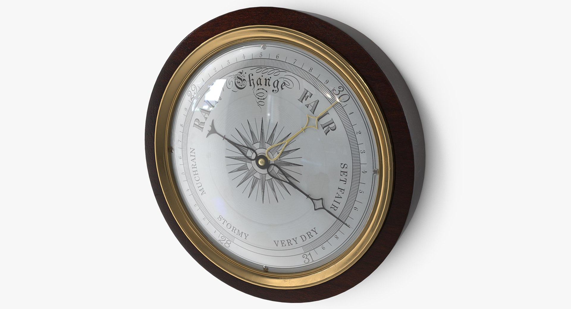 Antique Barometer 3D Model - TurboSquid 1291411