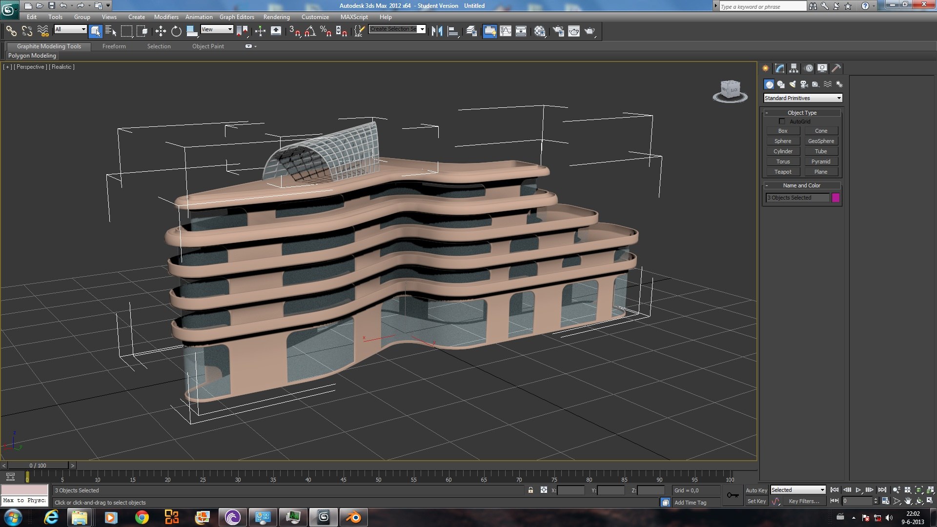 Lightning Shaped Building Structures 3d Model