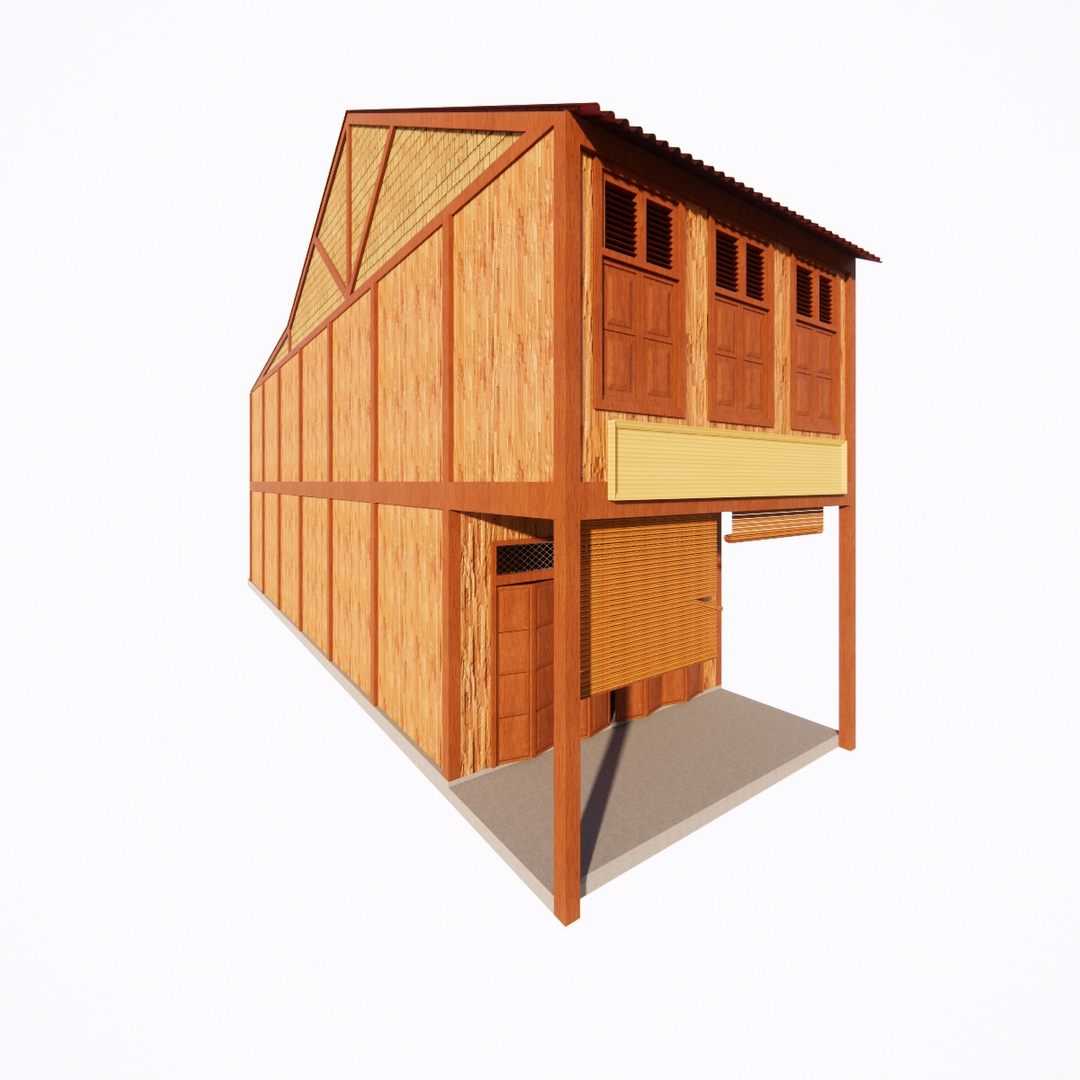 Malaysia shophouse series 3D model - TurboSquid 1801761