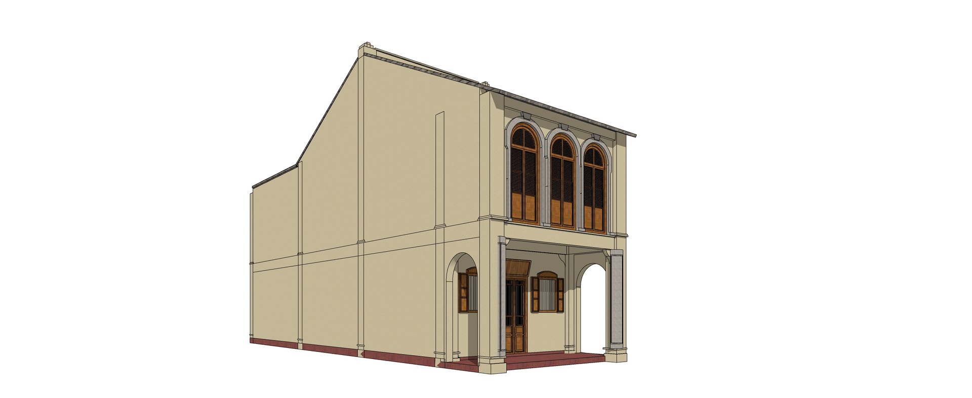 Malaysia Shophouse Series 3D Model - TurboSquid 1801761