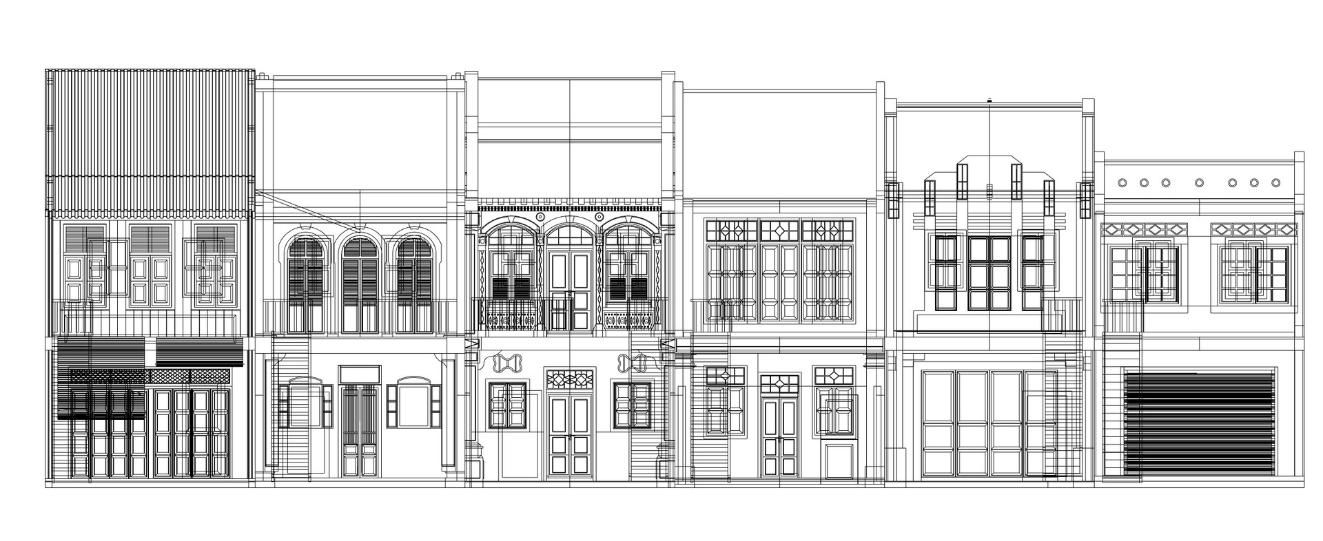 Malaysia Shophouse Series 3D Model - TurboSquid 1801761