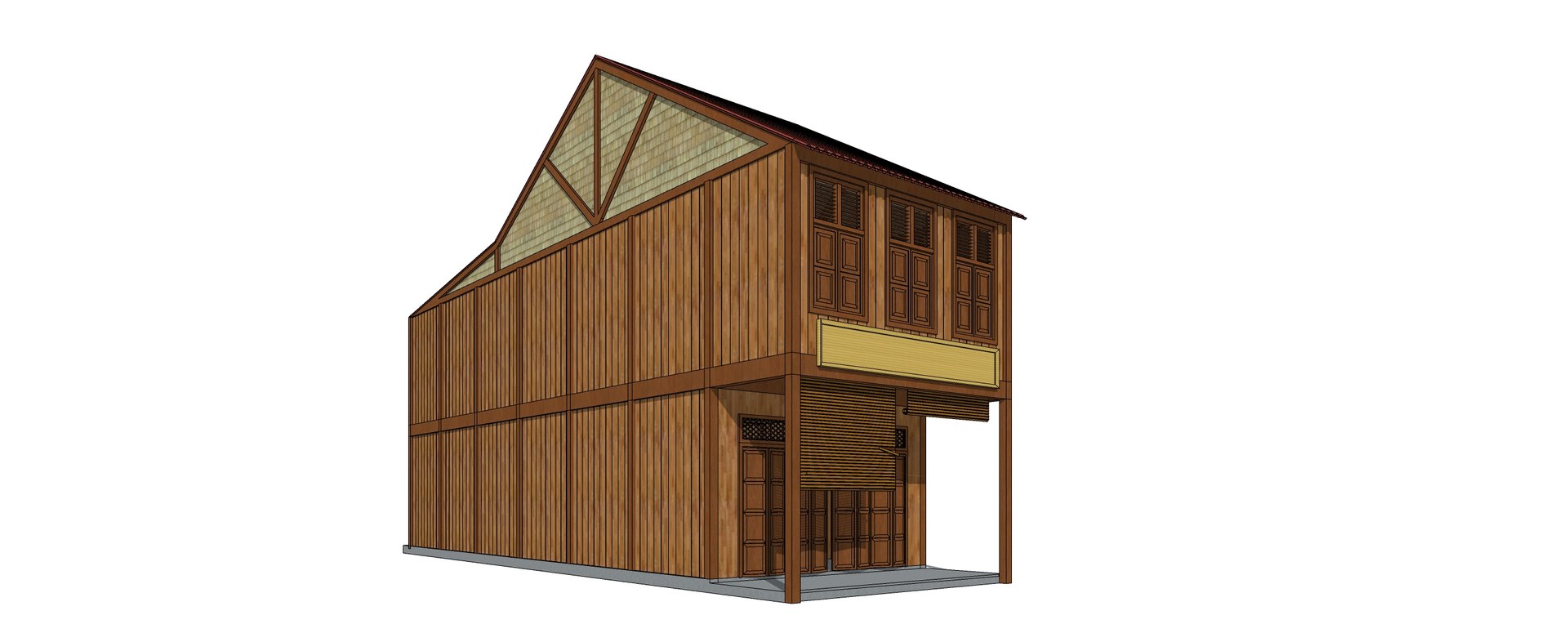 Malaysia Shophouse Series 3D Model - TurboSquid 1801761