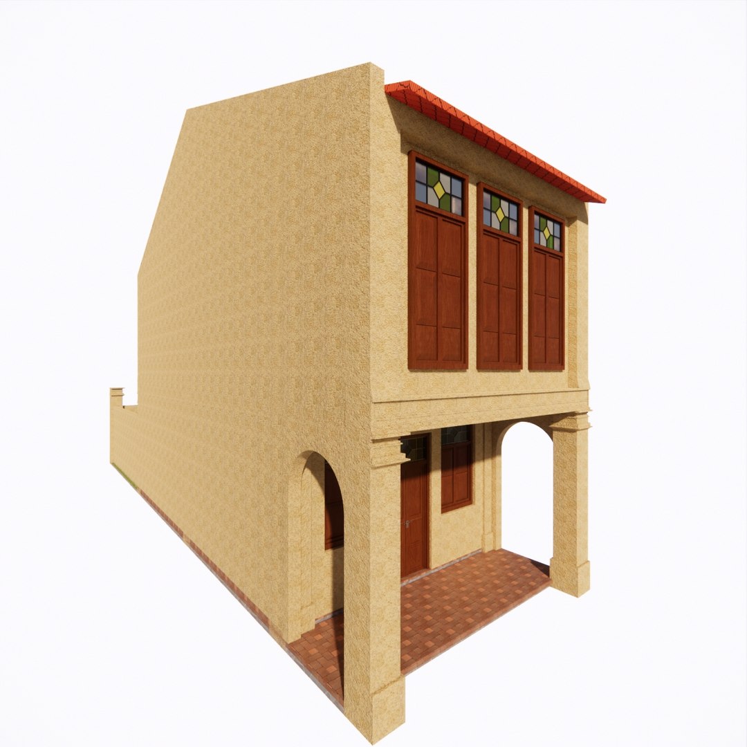Malaysia Shophouse Series 3D Model - TurboSquid 1801761