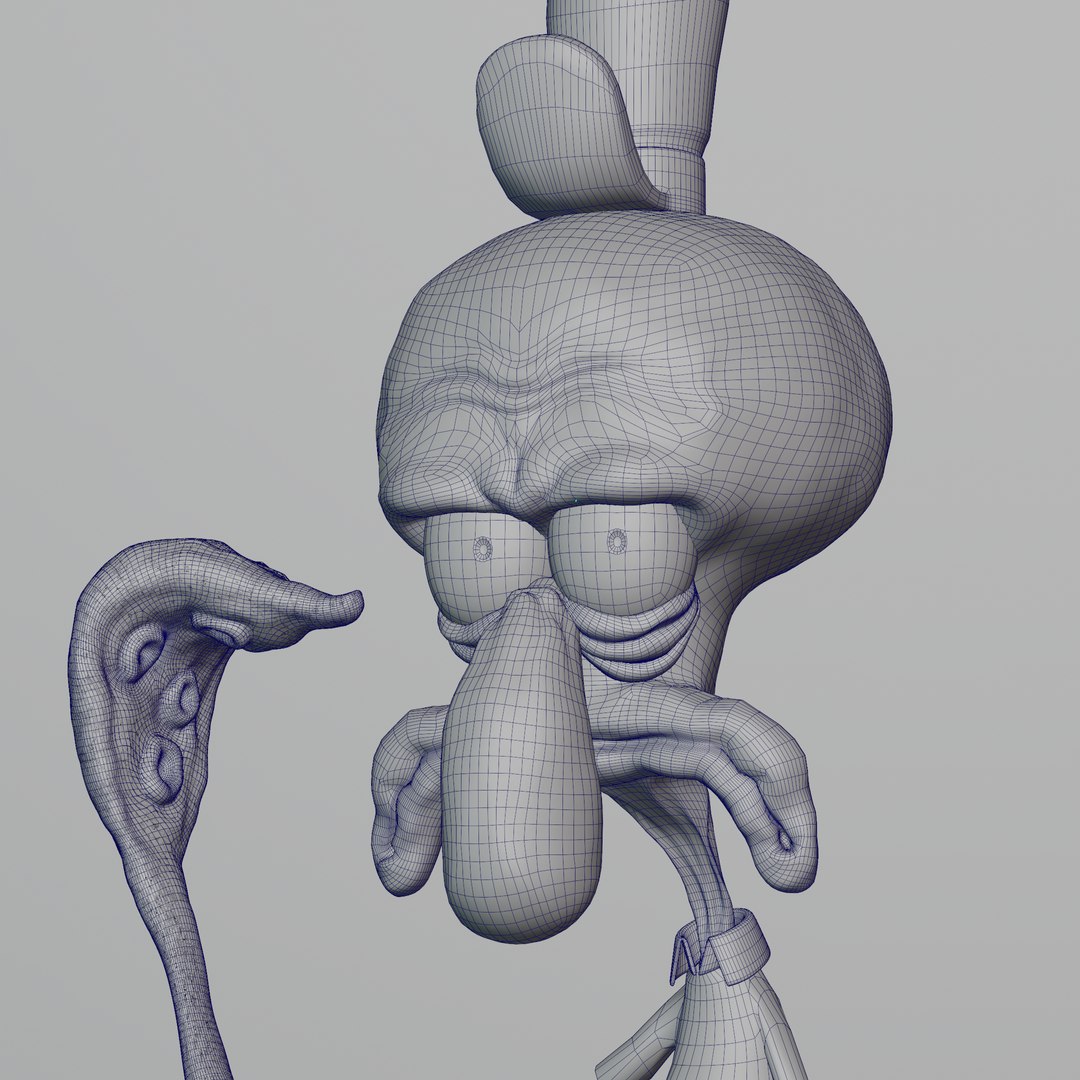 Realistic Squidward Tentacles With Tripple Eyebags 3d Model 3D Model ...
