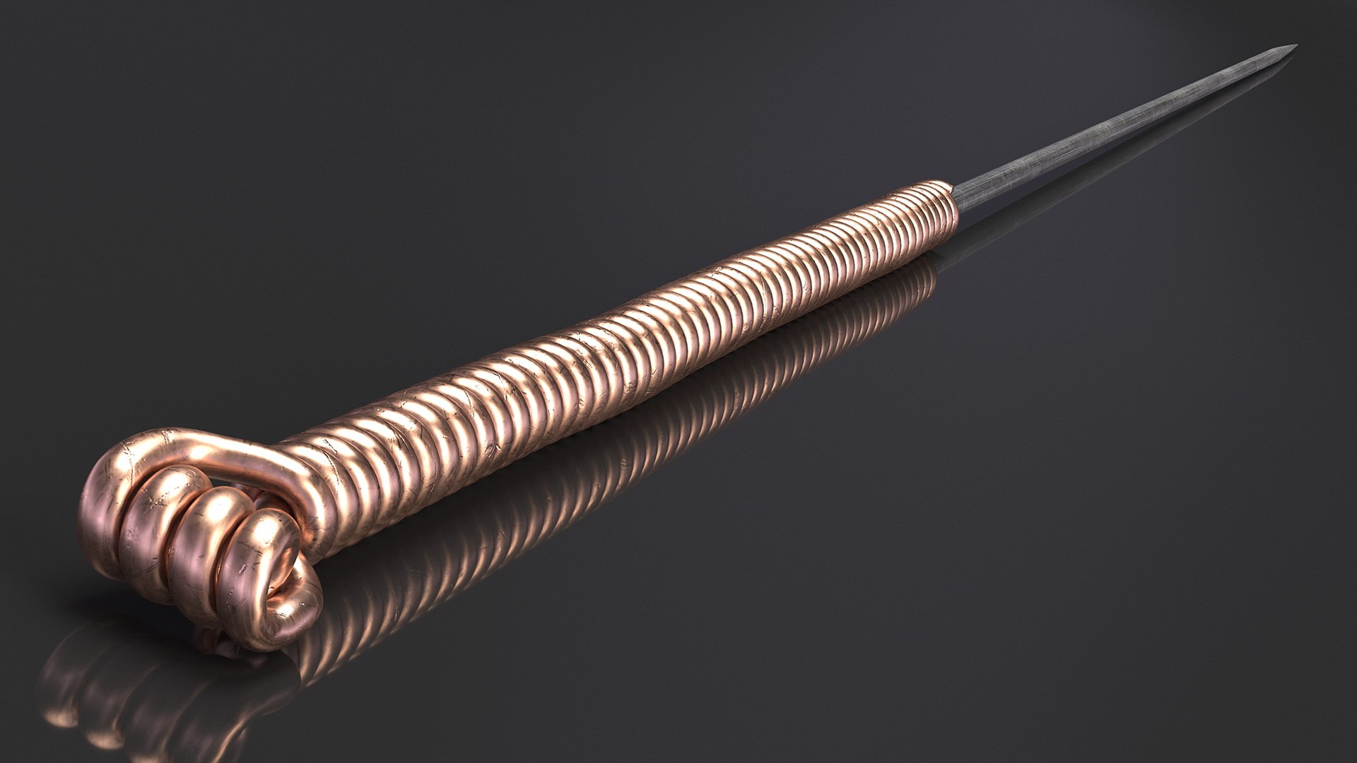 Long Acupuncture Needle Gold 3D Model - TurboSquid 2217478