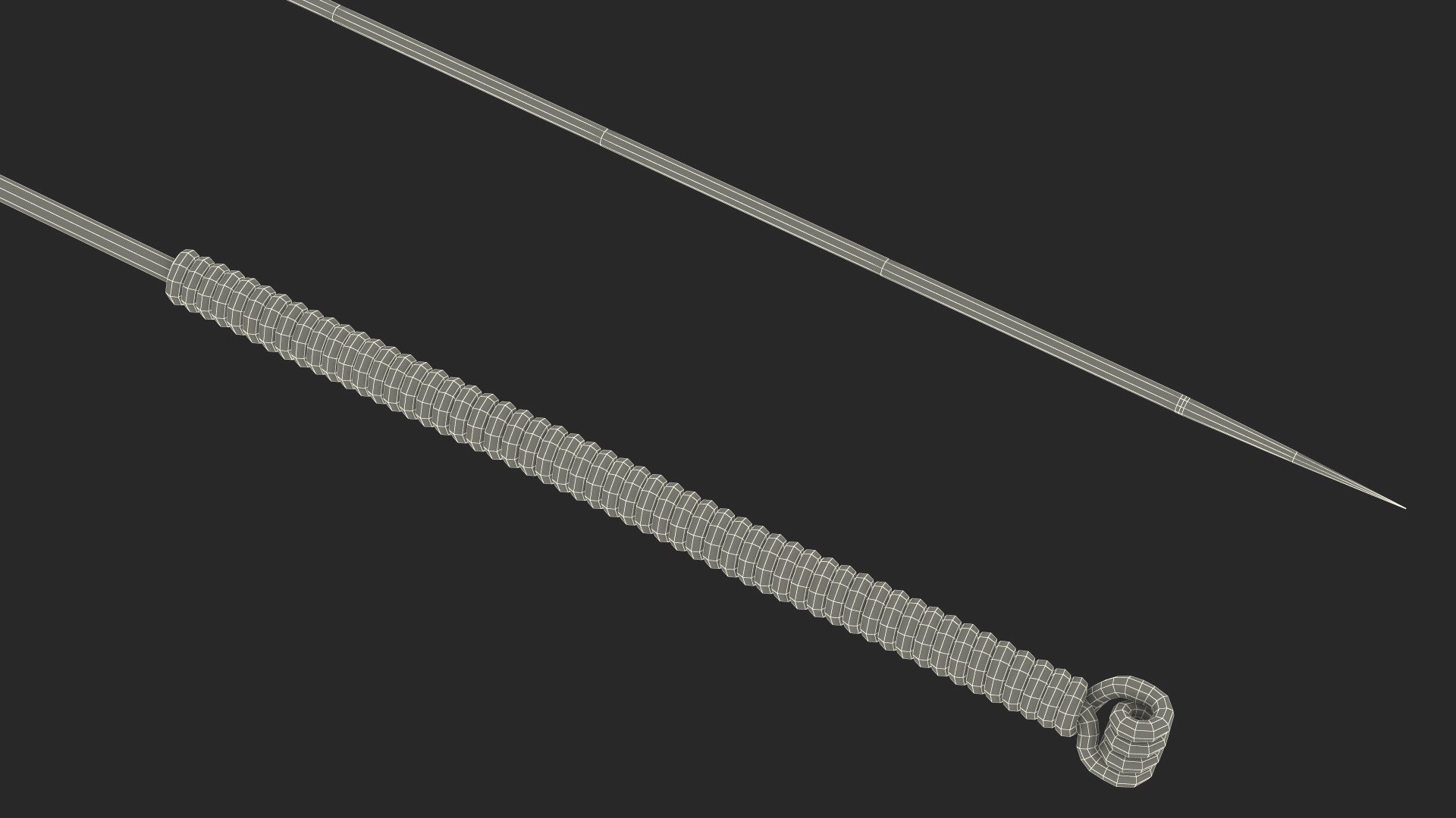 Long Acupuncture Needle Gold 3D Model - TurboSquid 2217478