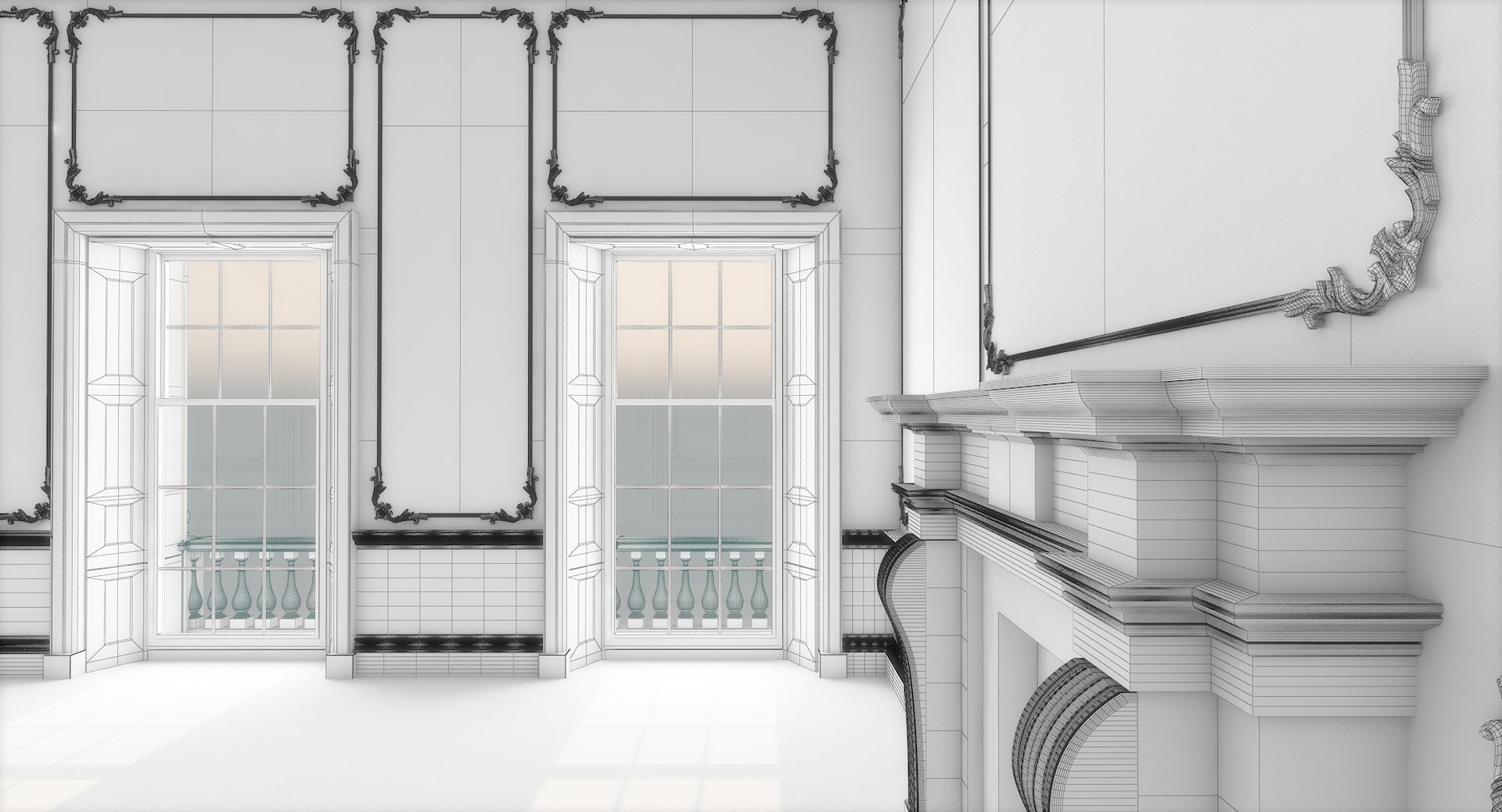 Classical Interior 3D - TurboSquid 1199345