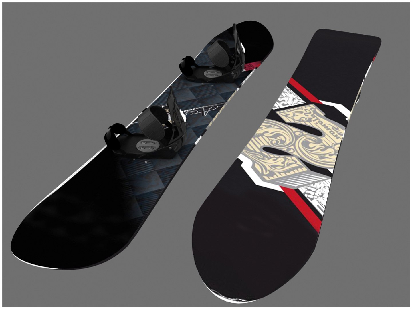 Snow Board Snowboard Dxf
