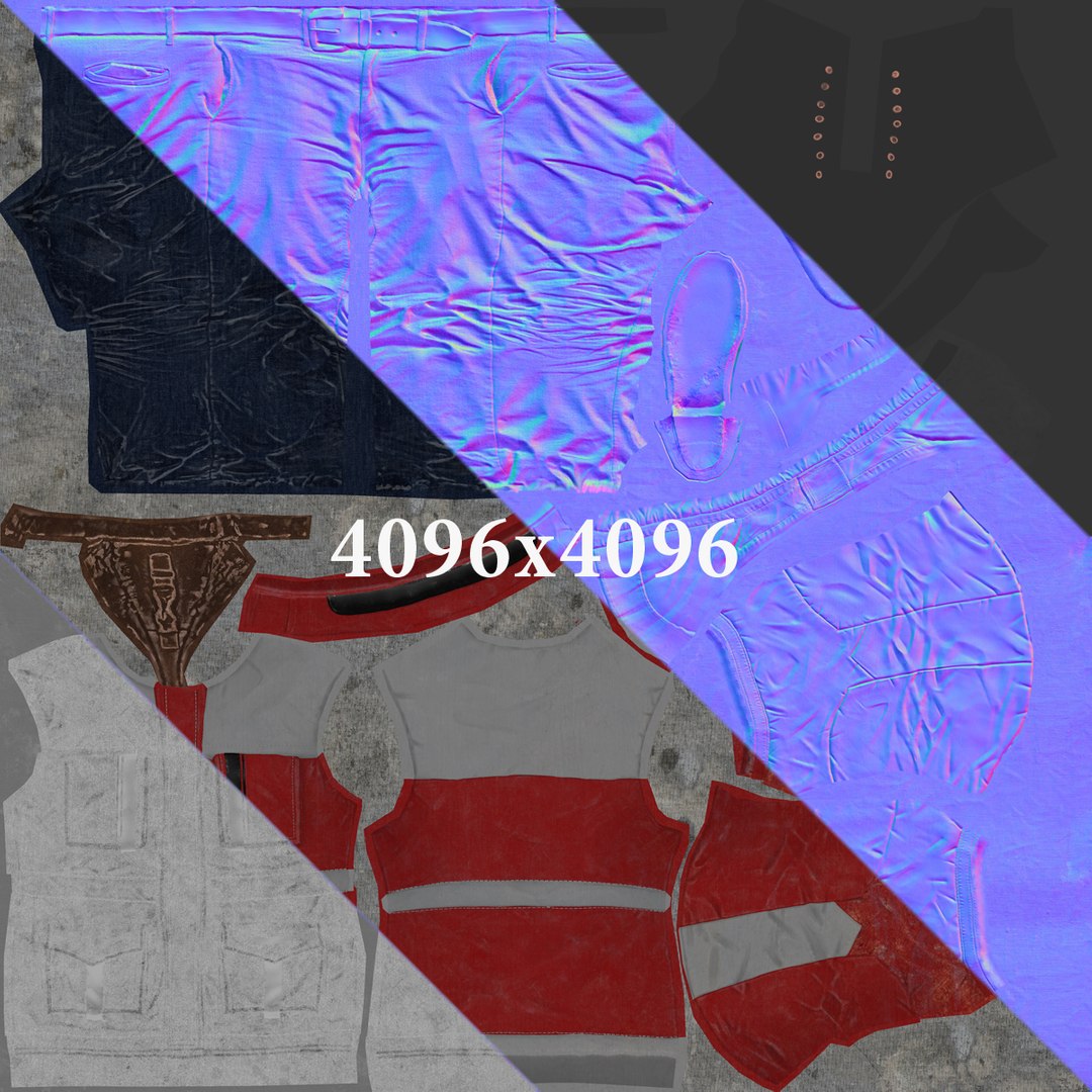 realistic bag character 3d model