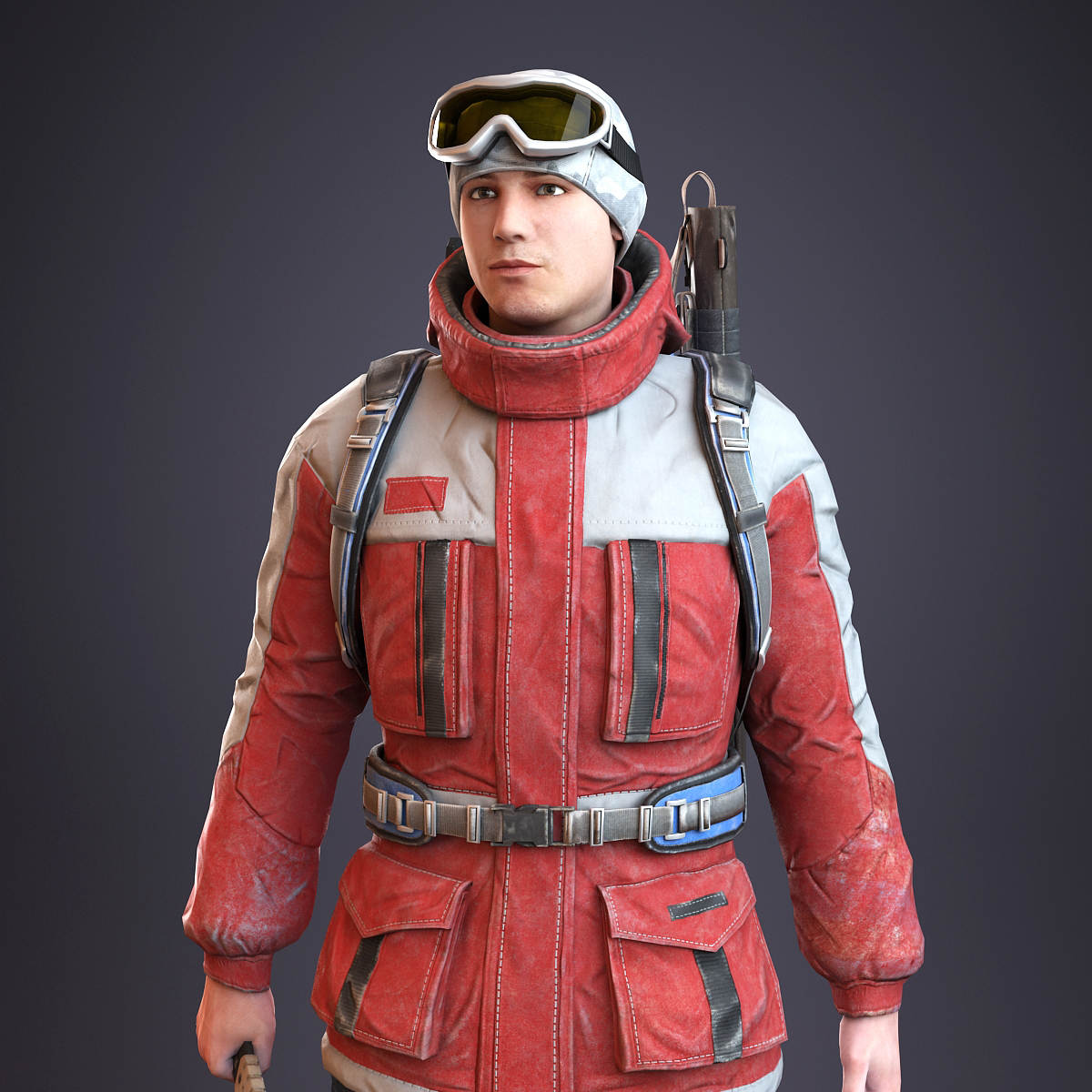 realistic bag character 3d model