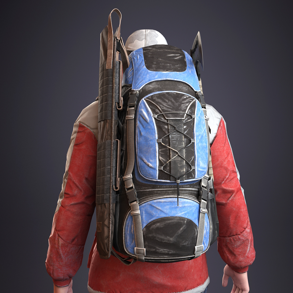 realistic bag character 3d model