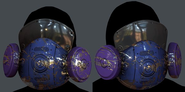 Gas mask respirator scifi mode model - TurboSquid 1759214
