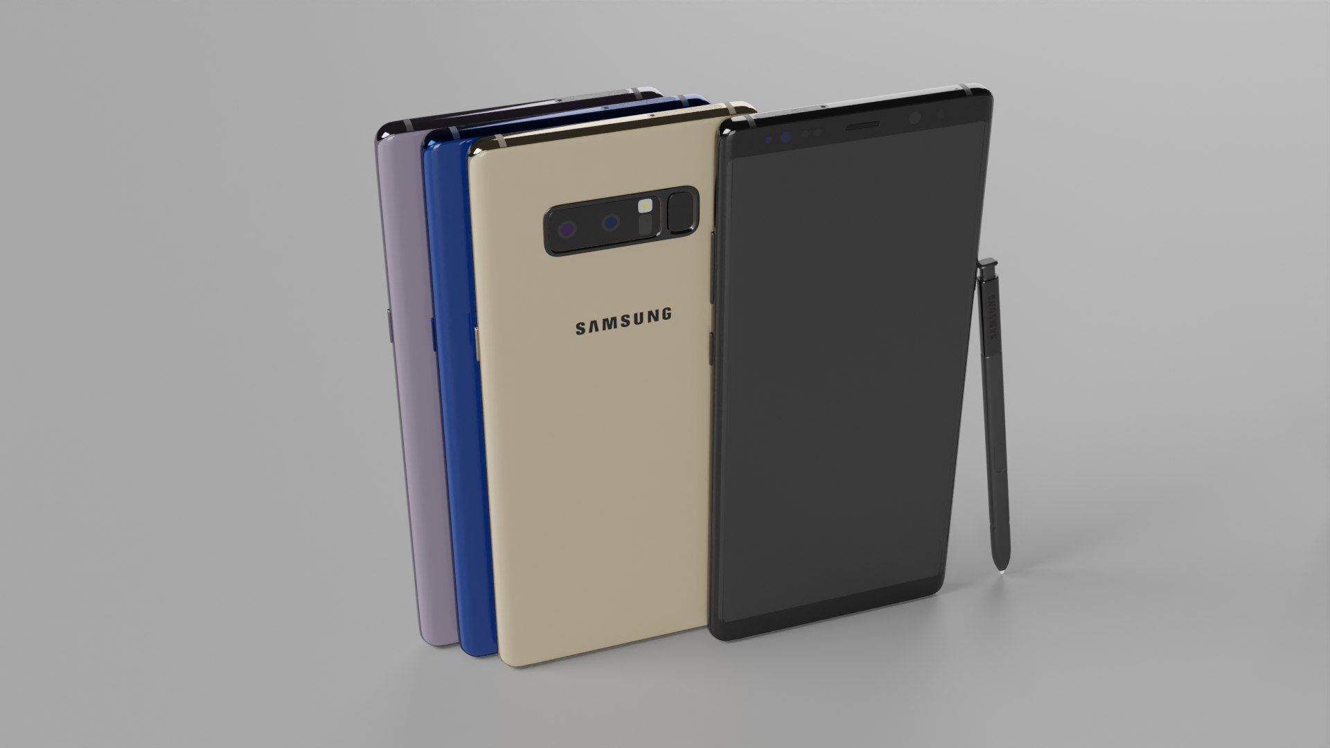 Samsung Galaxy Note 8 All Colors 3D Model - TurboSquid 2051064