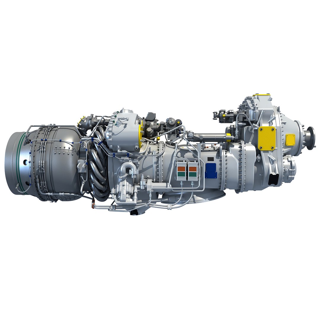 pratt whitney canada pw100 3d model