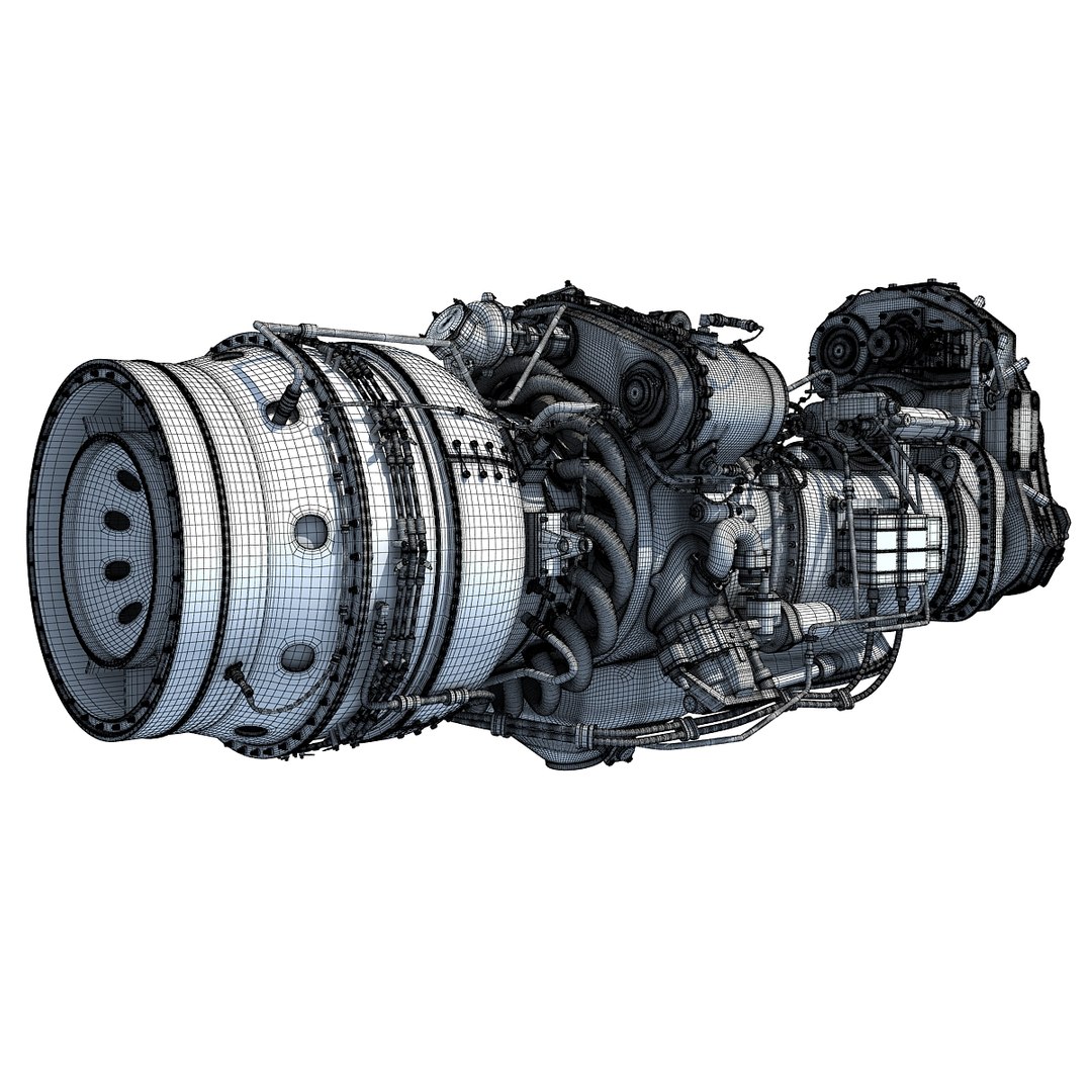 pratt whitney canada pw100 3d model