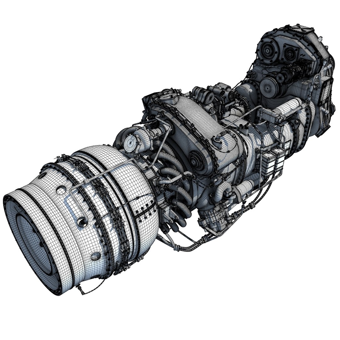 pratt whitney canada pw100 3d model
