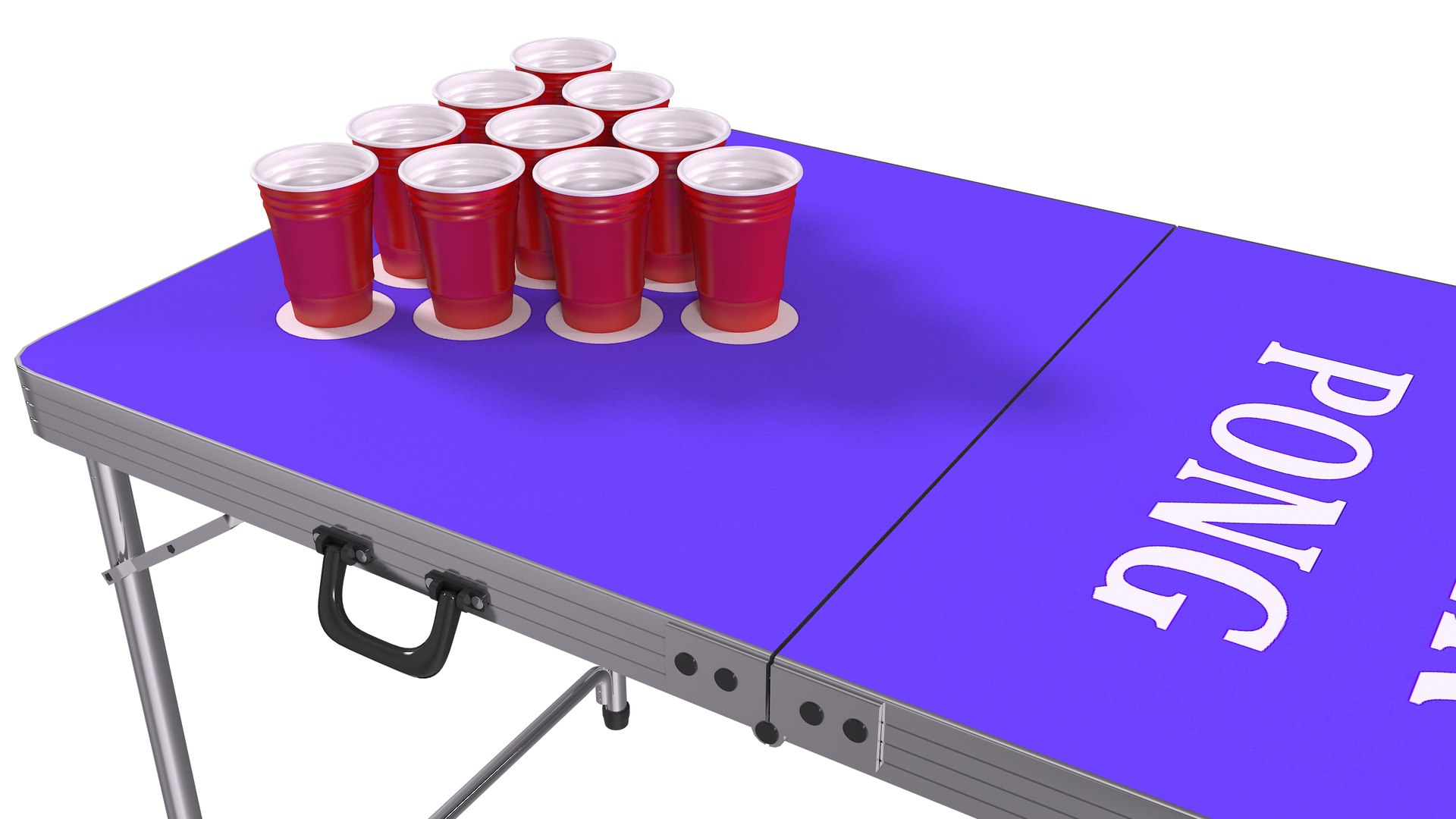 3D Model Cup Pong Foldable Table - TurboSquid 1835035