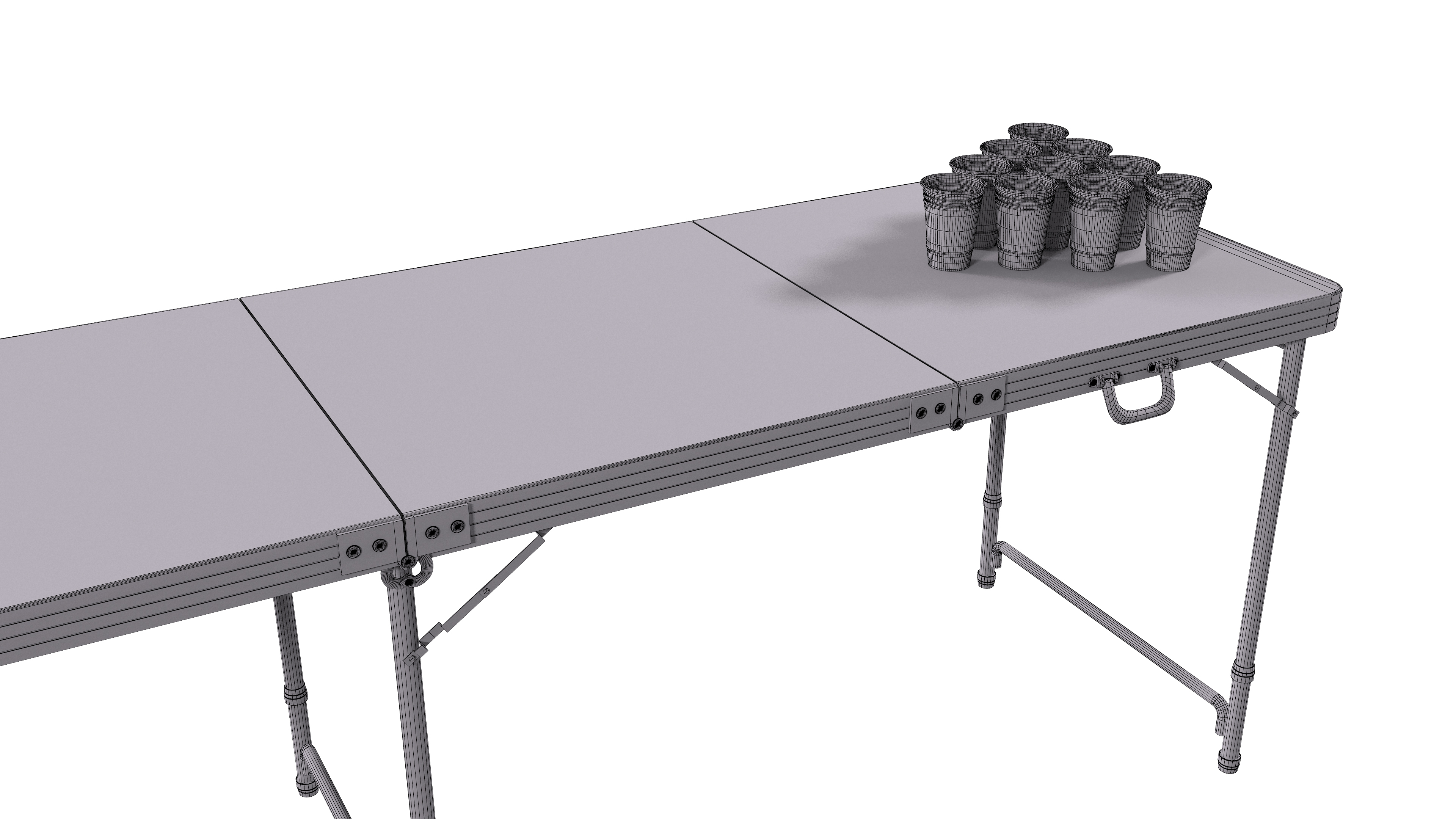 3D model Cup Pong Foldable Table - TurboSquid 1835035