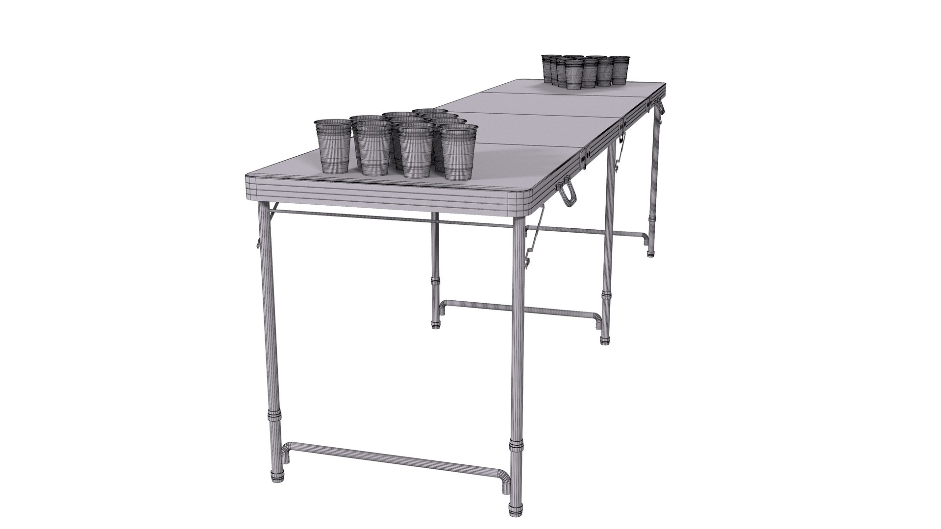 3D Model Cup Pong Foldable Table - TurboSquid 1835035