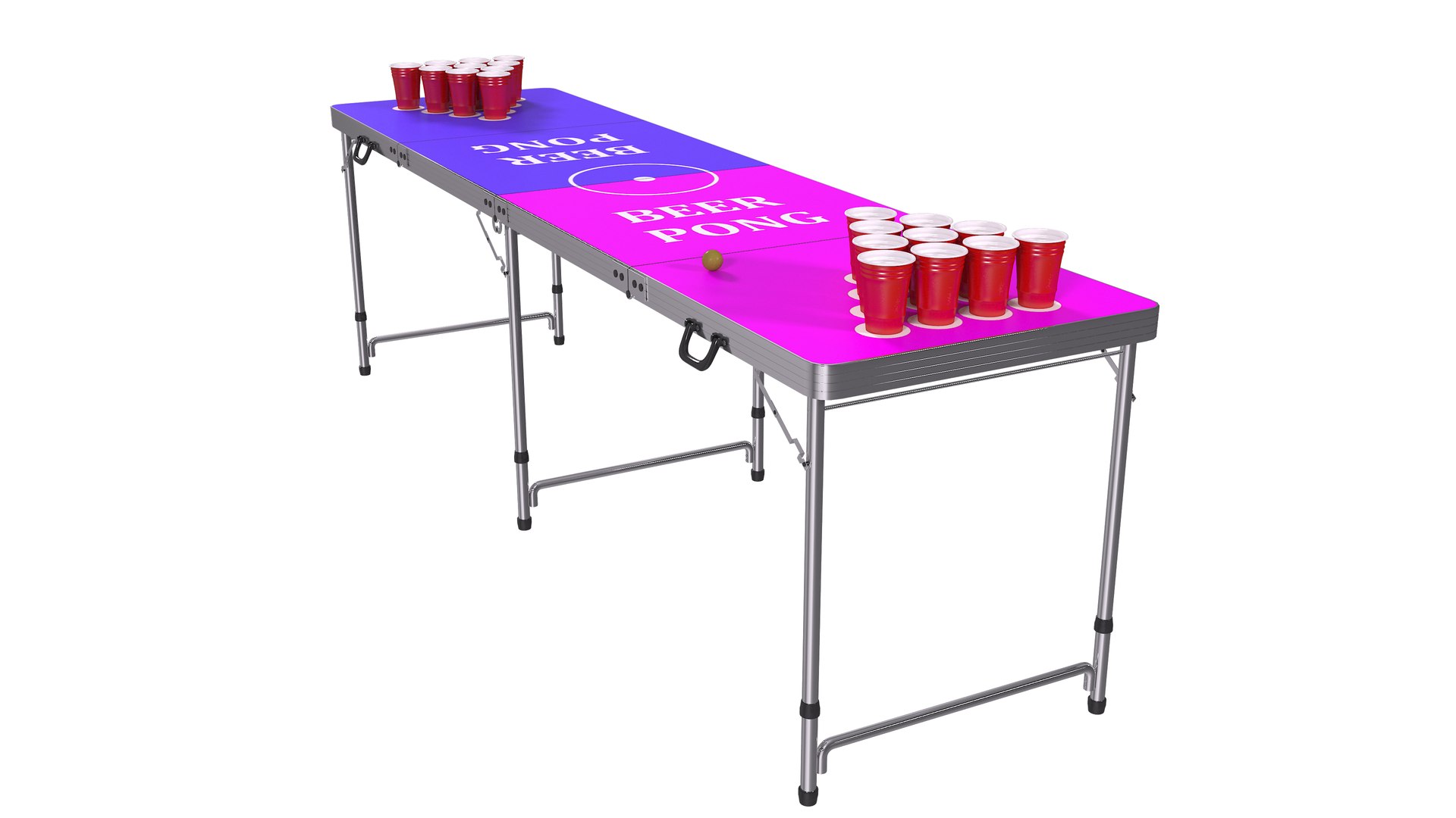 3D Model Cup Pong Foldable Table - TurboSquid 1835035