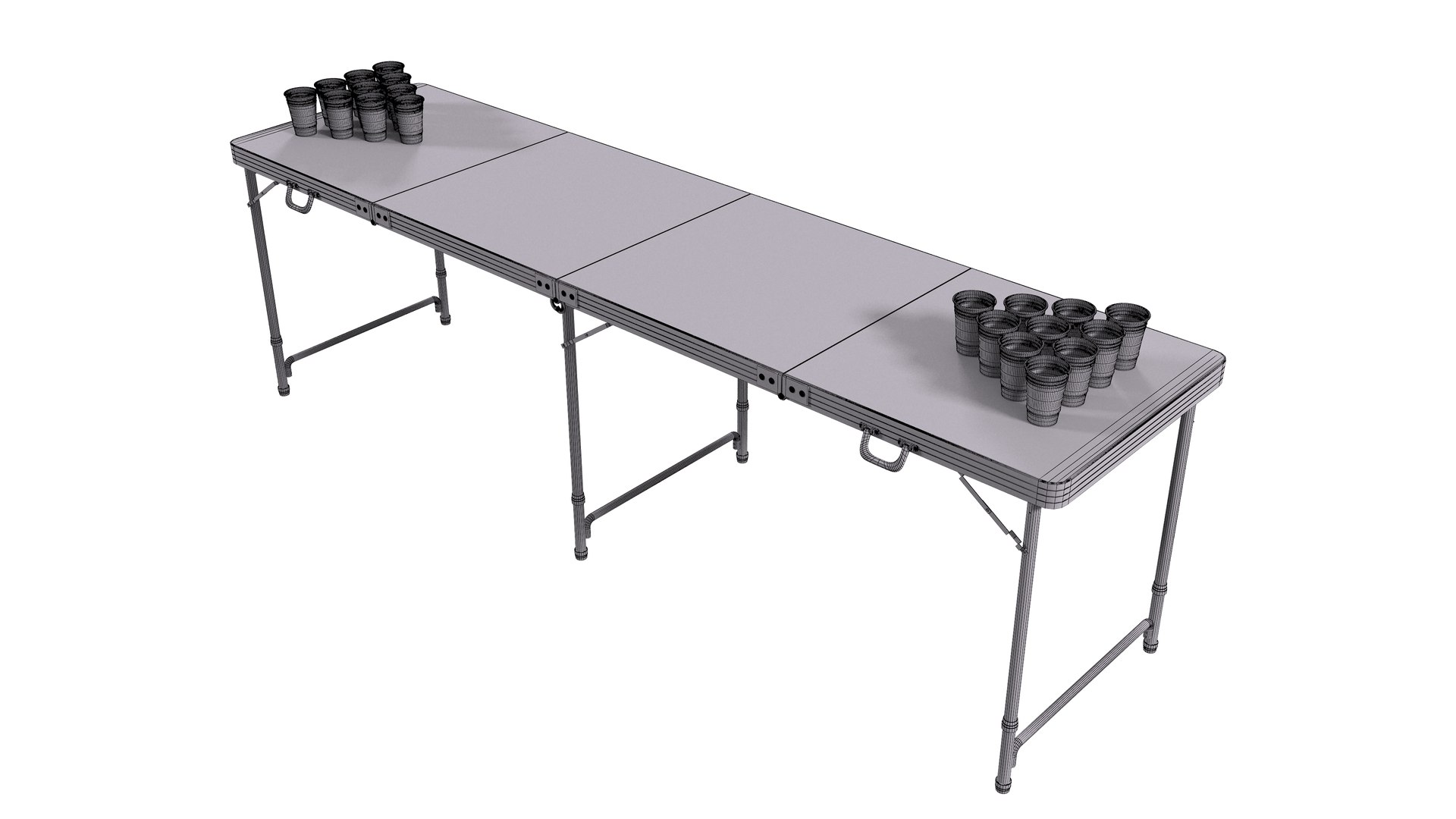 3D Model Cup Pong Foldable Table - TurboSquid 1835035