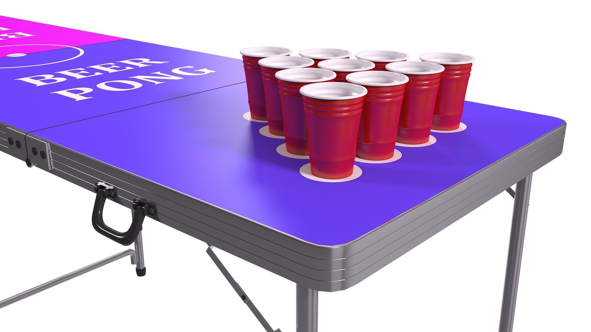 3D Model Cup Pong Foldable Table - TurboSquid 1835035