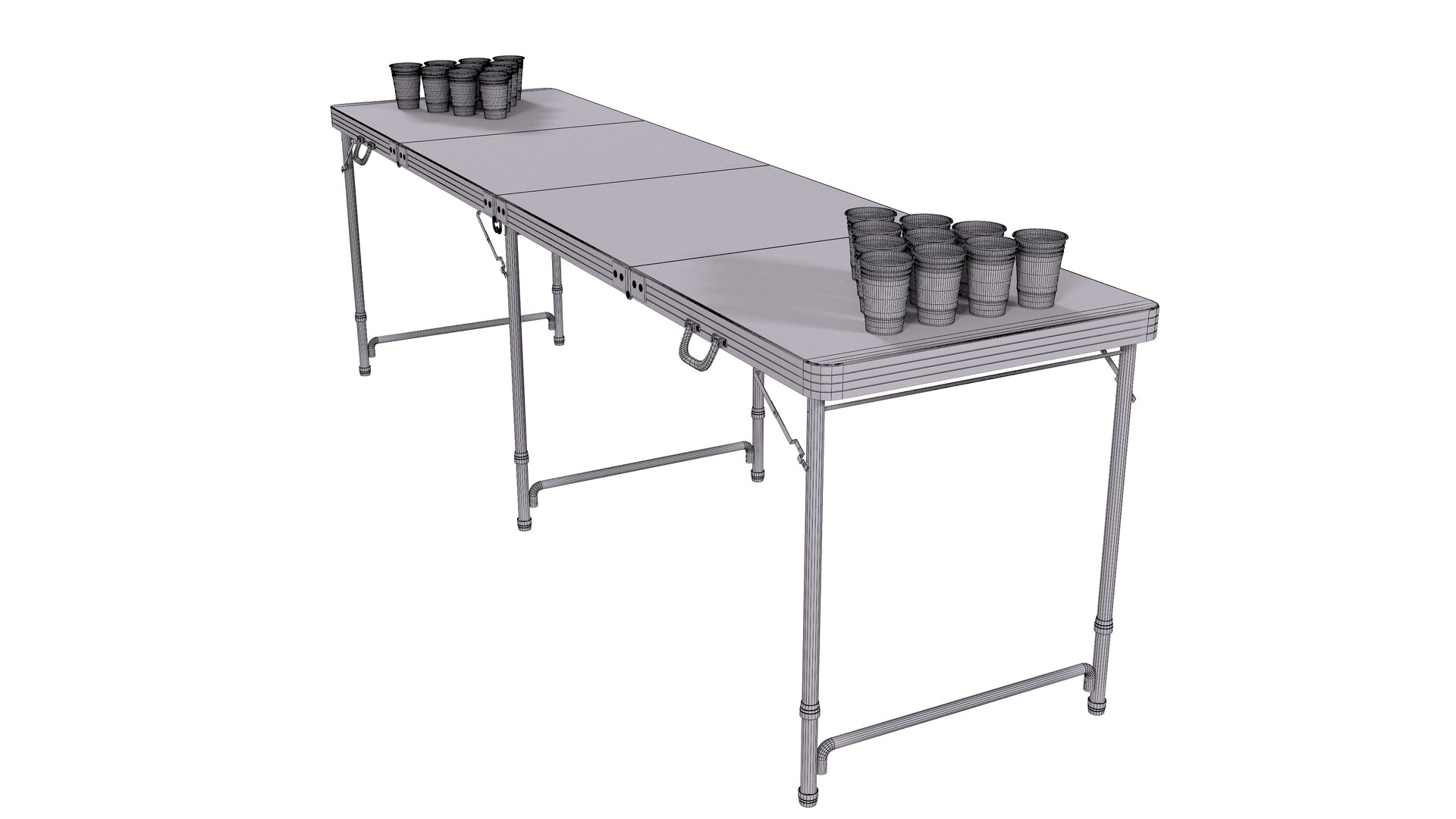 3D Model Cup Pong Foldable Table - TurboSquid 1835035